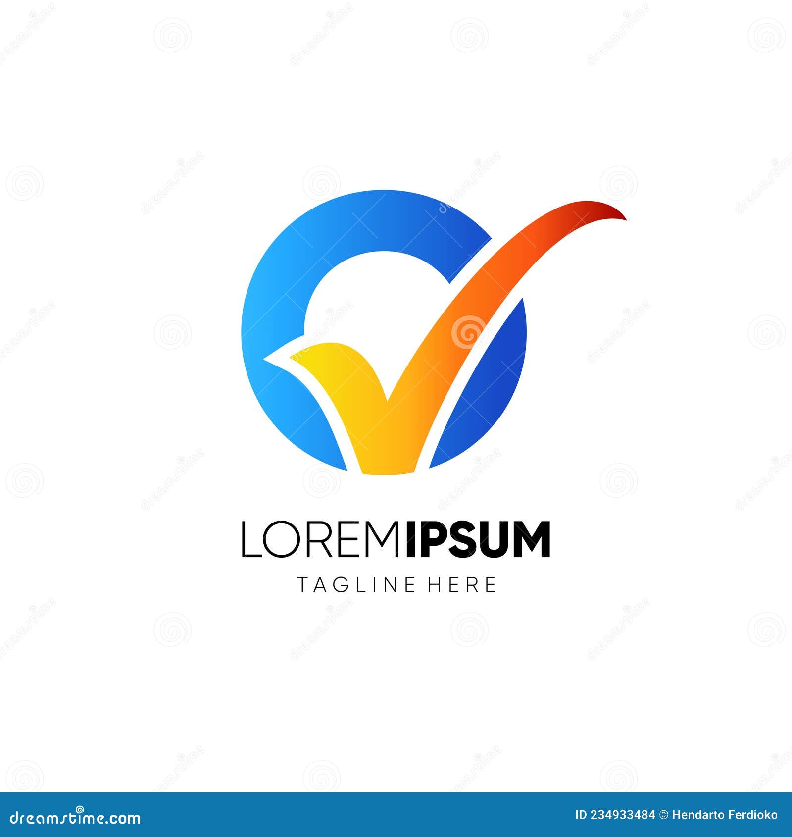 Letter O Tick or Check Mark Logo Design Vector Icon Graphic Stock ...