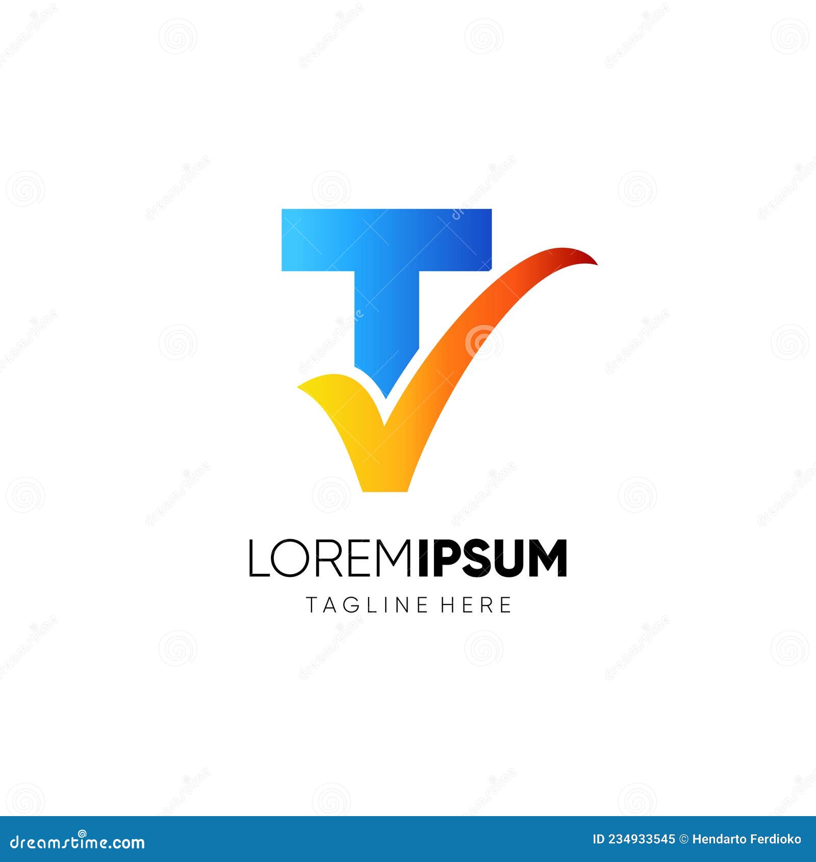 Letter T Tick or Check Mark Logo Design Vector Icon Graphic Stock ...