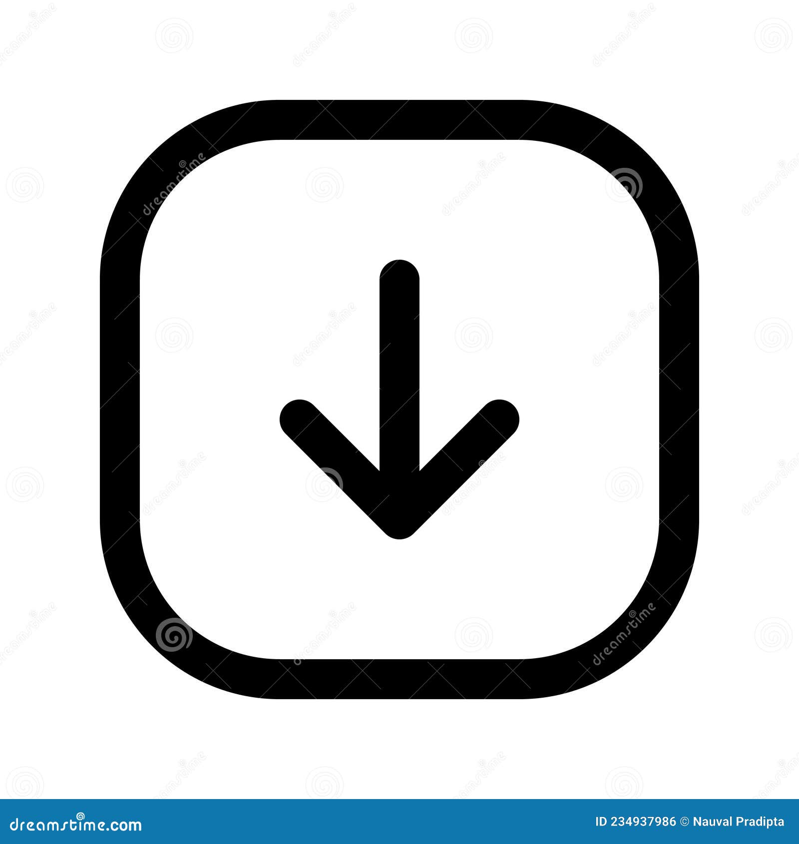 Down Arrow 5 Outline Style Icon Stock Vector - Illustration of back ...