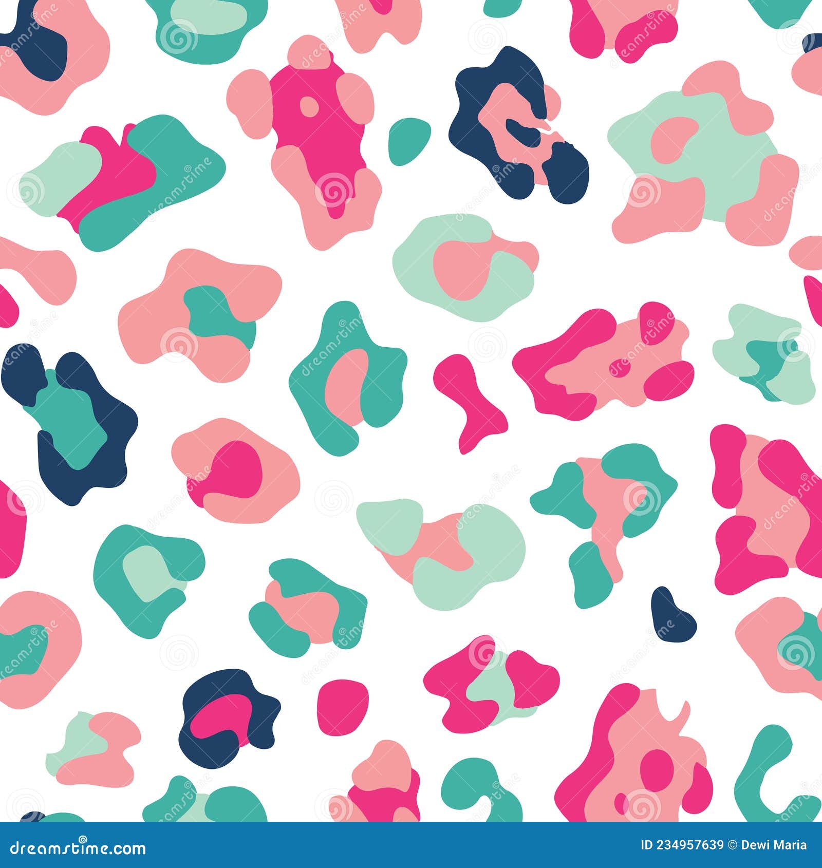 Animal Seamless Background. Colorful Leopard Print. Vector Wallpaper ...