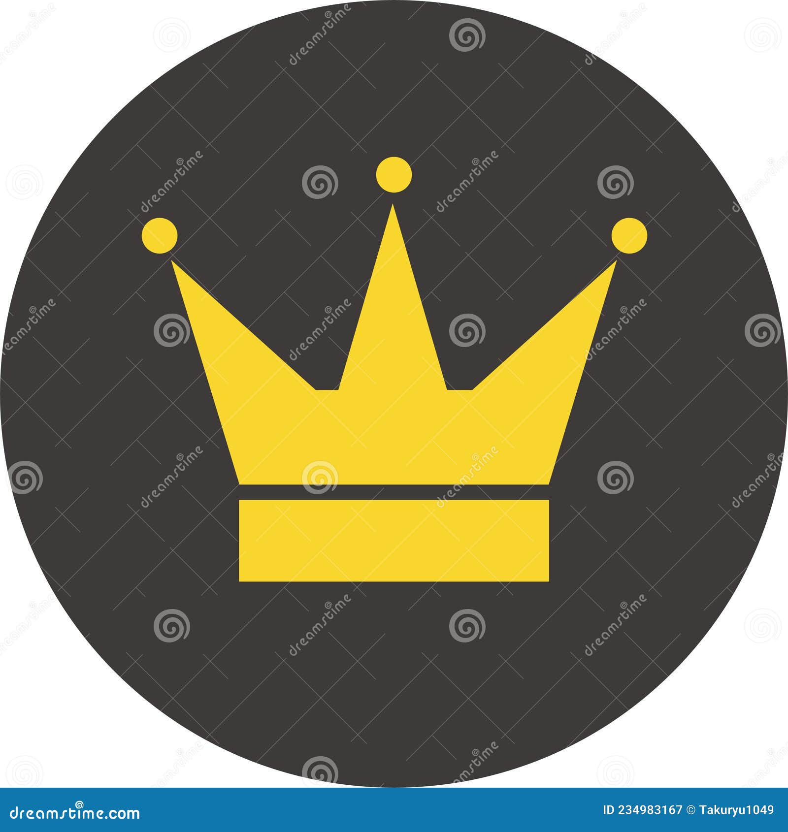 Ranking Icons. Golden Crown. Round Vectors. Stock Vector - Illustration ...