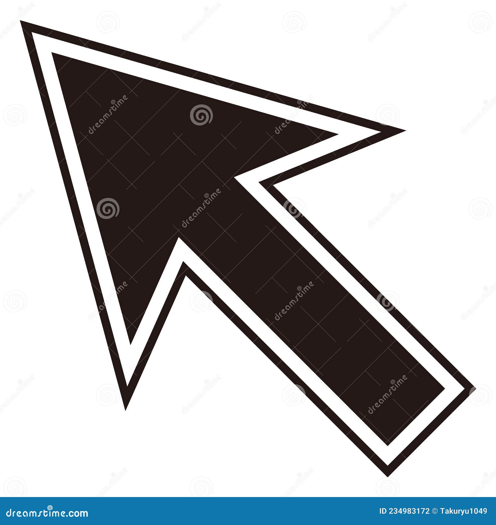 Black Mouse Cursor. Vectors about Pointers and Clicks. Stock Vector ...
