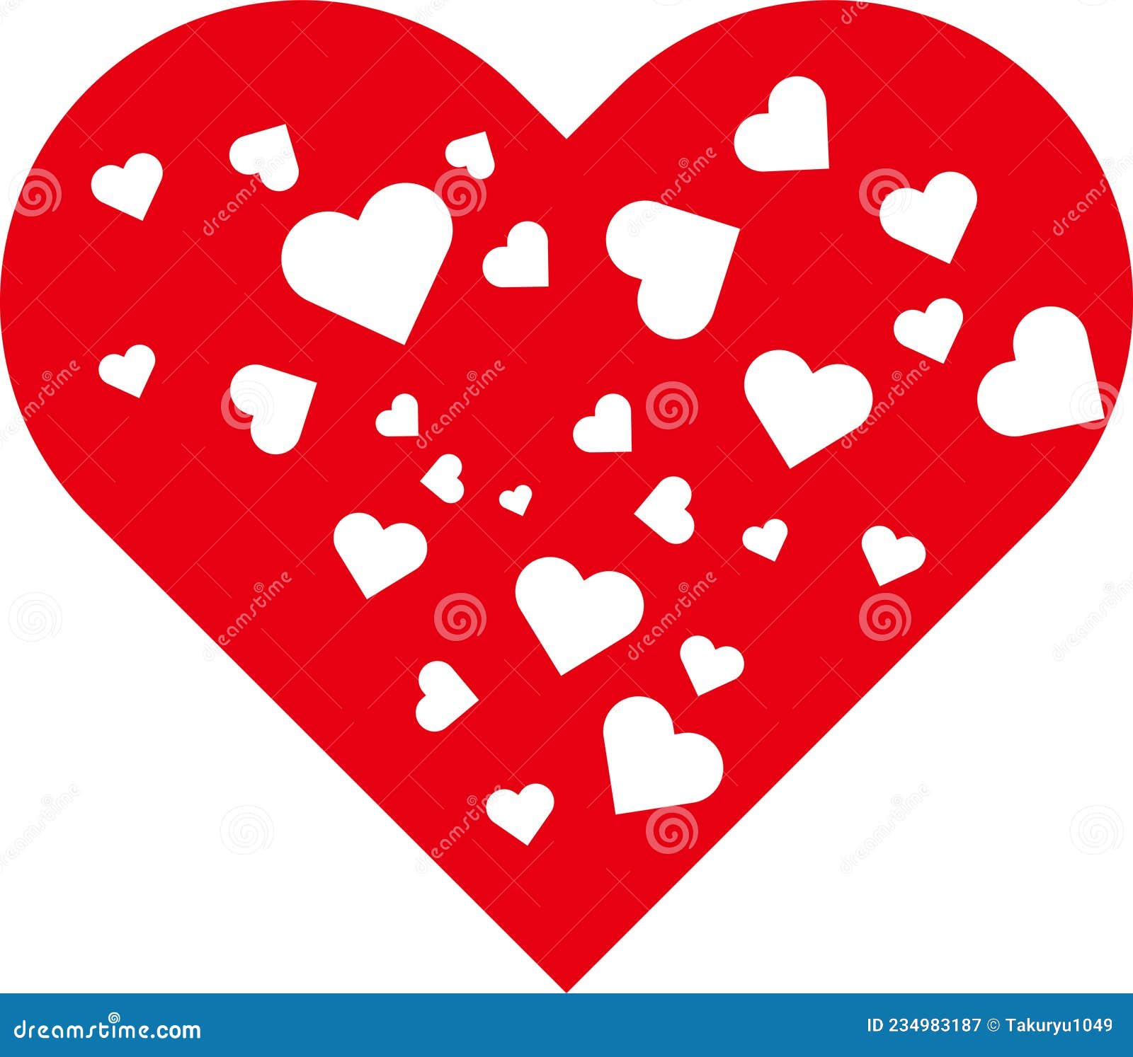 A Heart Mark with a Heart Inside a Heart Mark. Stock Vector ...