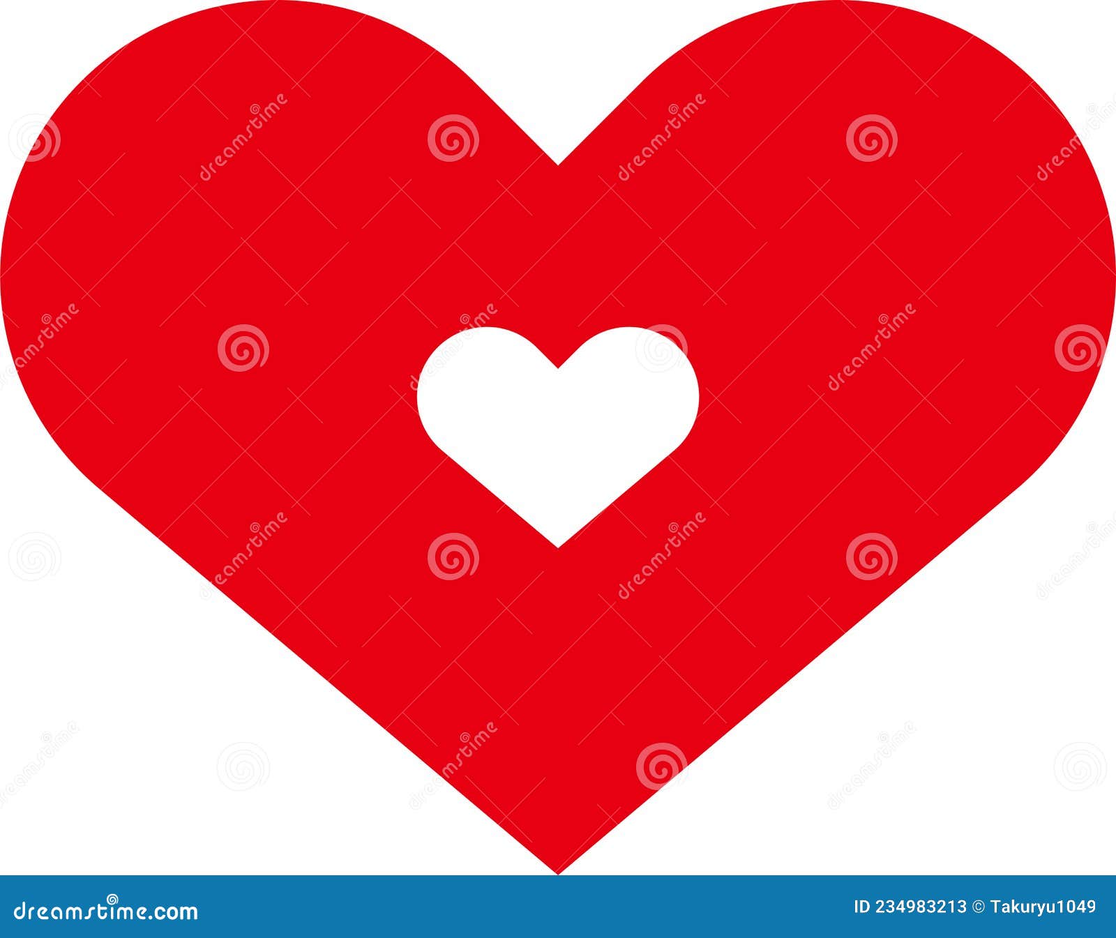 A Heart Symbol Inside a Heart. Stock Vector - Illustration of heart ...