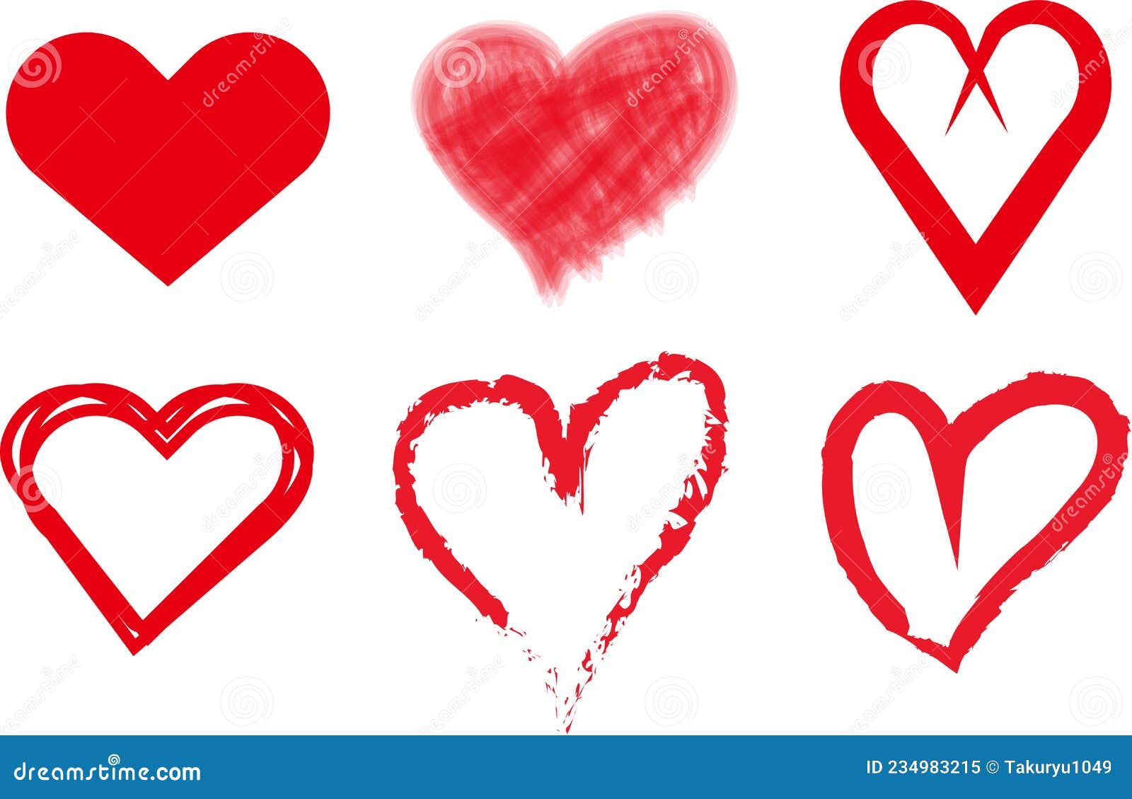 Heart Icon Set. Vectors of Various Shapes. Stock Vector - Illustration ...