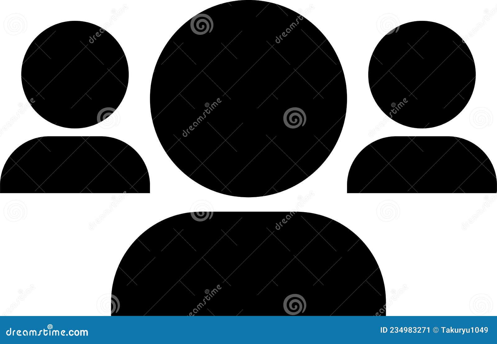 Icons of Multiple People. User Icon and Avatar Icon Vectors. Stock ...