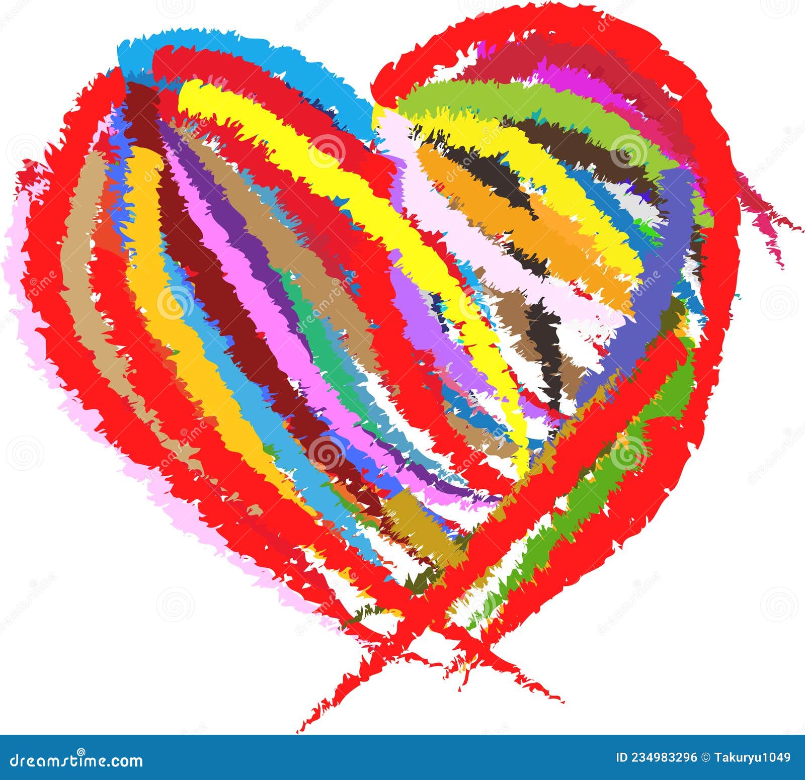 Colorful Heart Icon. Vector Image. Stock Vector - Illustration of ...