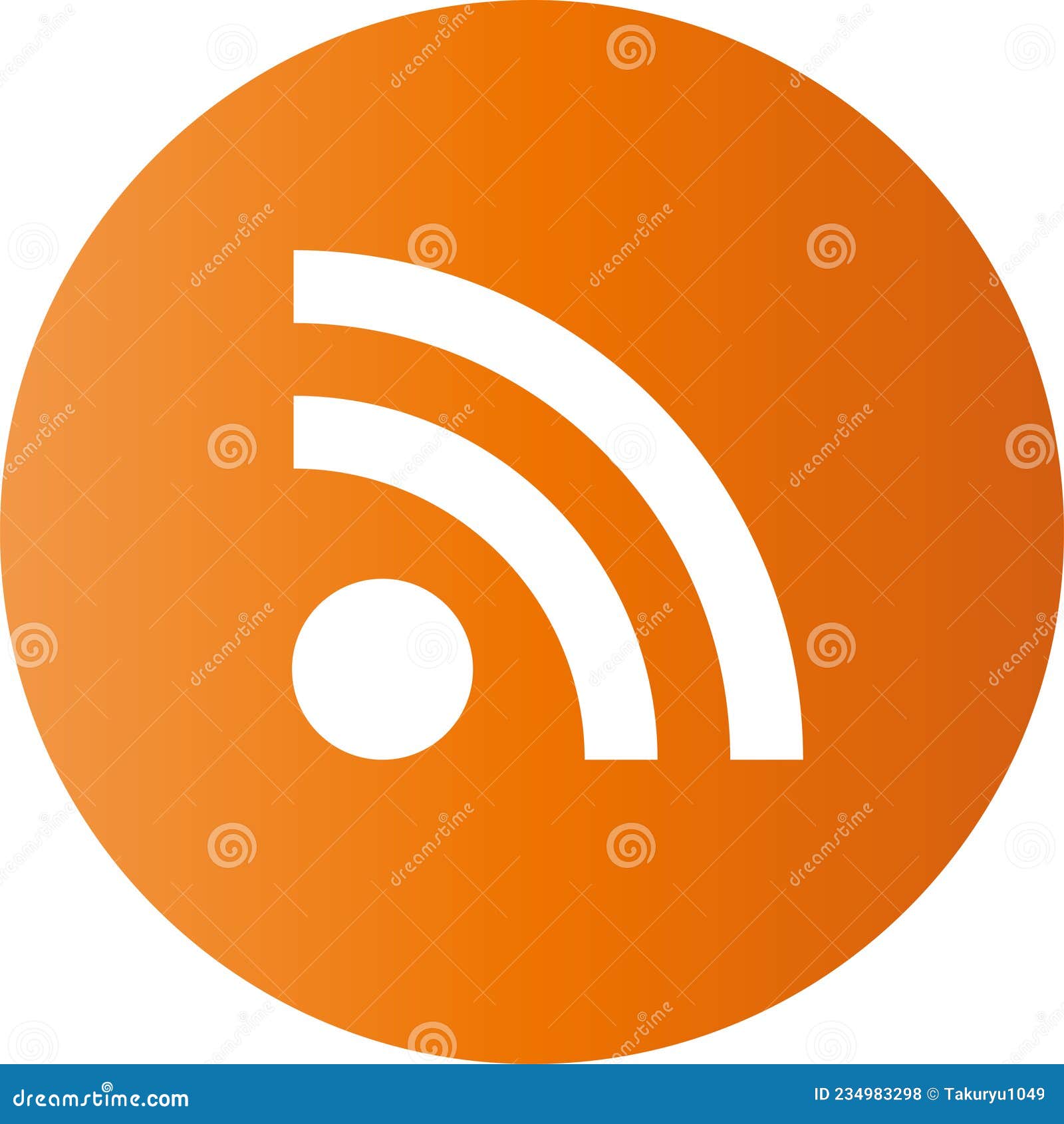 RSS Icon in Orange. Buttons about RSS Readers. Stock Vector ...