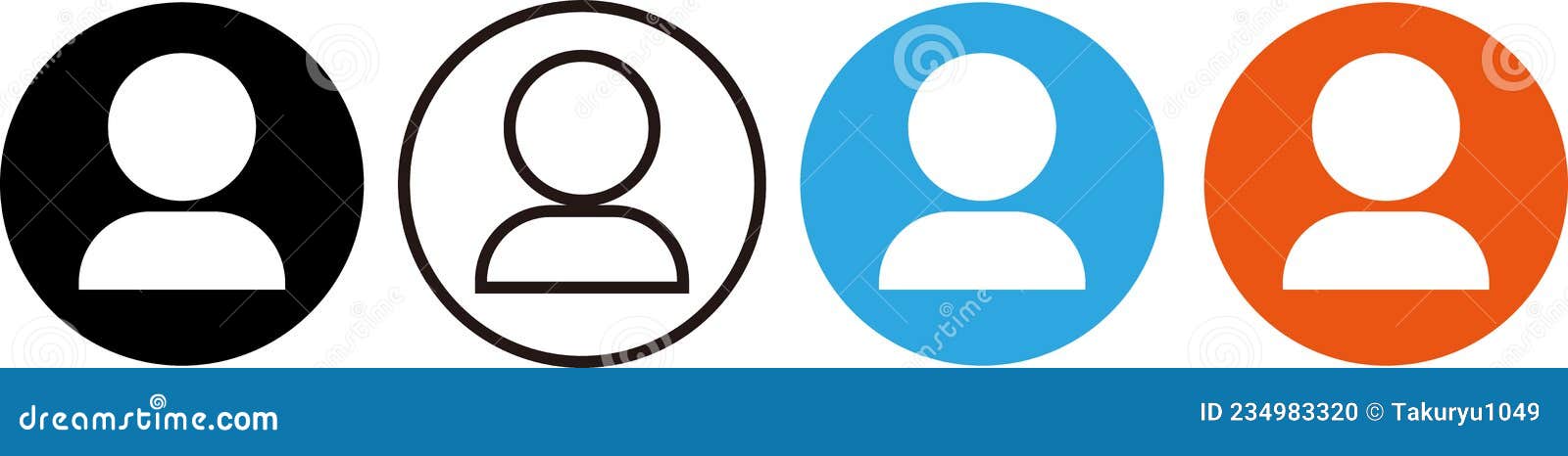 Colorful User Icons Set . User Symbol. Vector Illustration. Stock ...