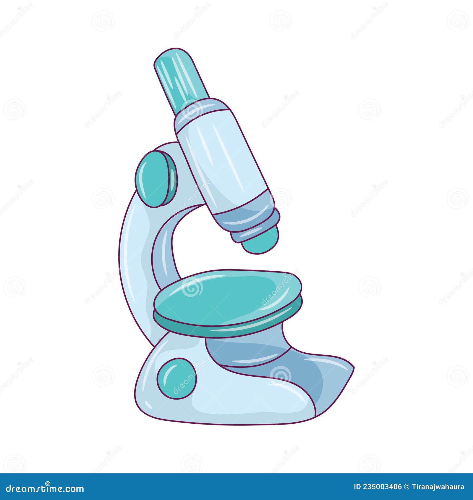 Simple Microscope Vector Illustration In Flat Style | CartoonDealer.com ...