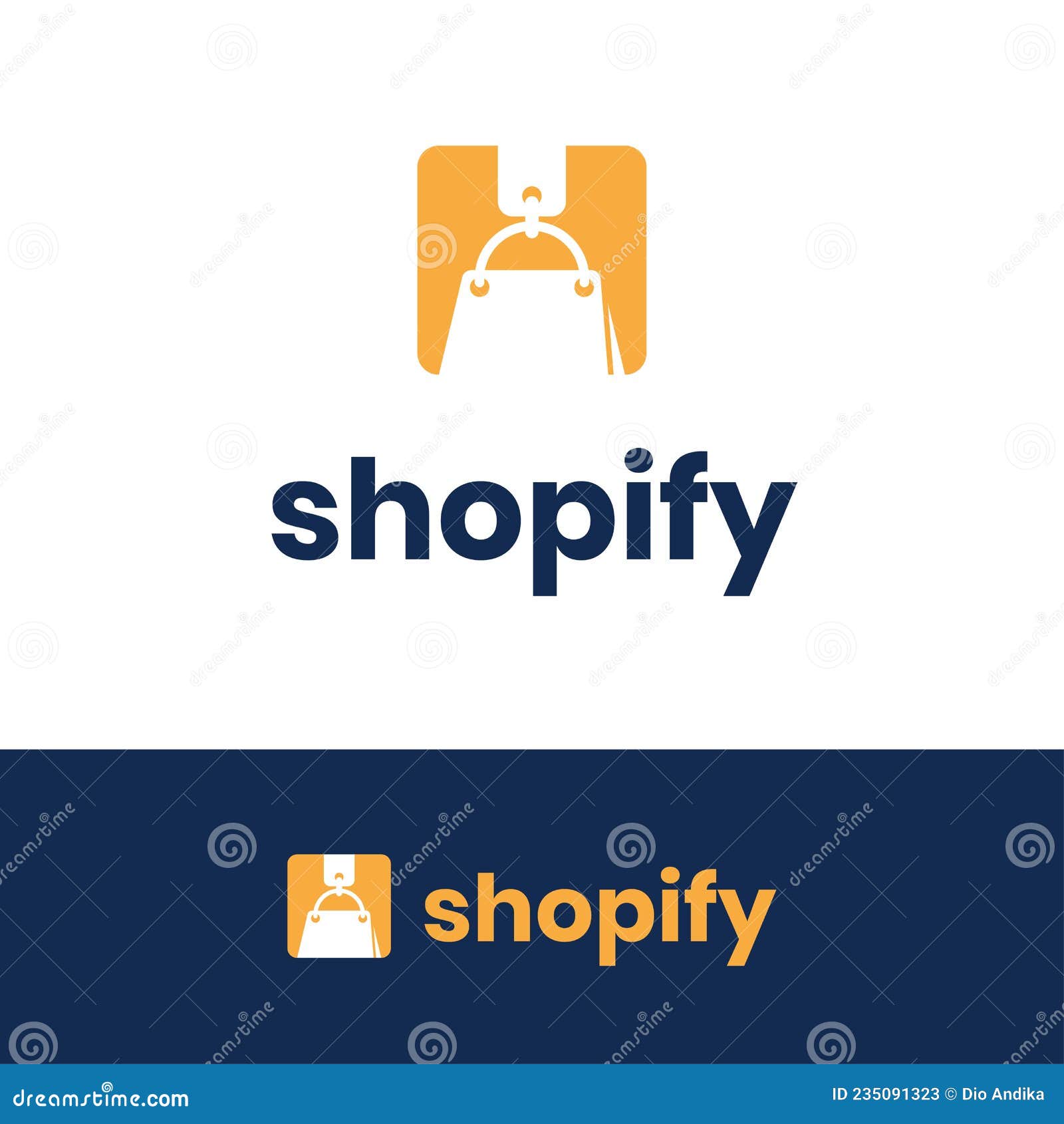 Shop Shopify Bag Discount Logo Stock Vector - Illustration of commerce ...