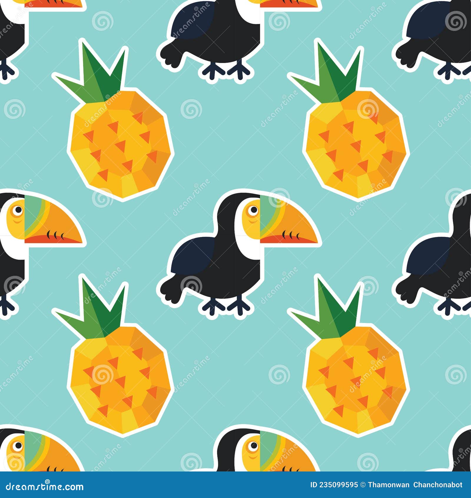 Cute Stuffs Seamless Art Vector Stock Vector - Illustration of isolated ...