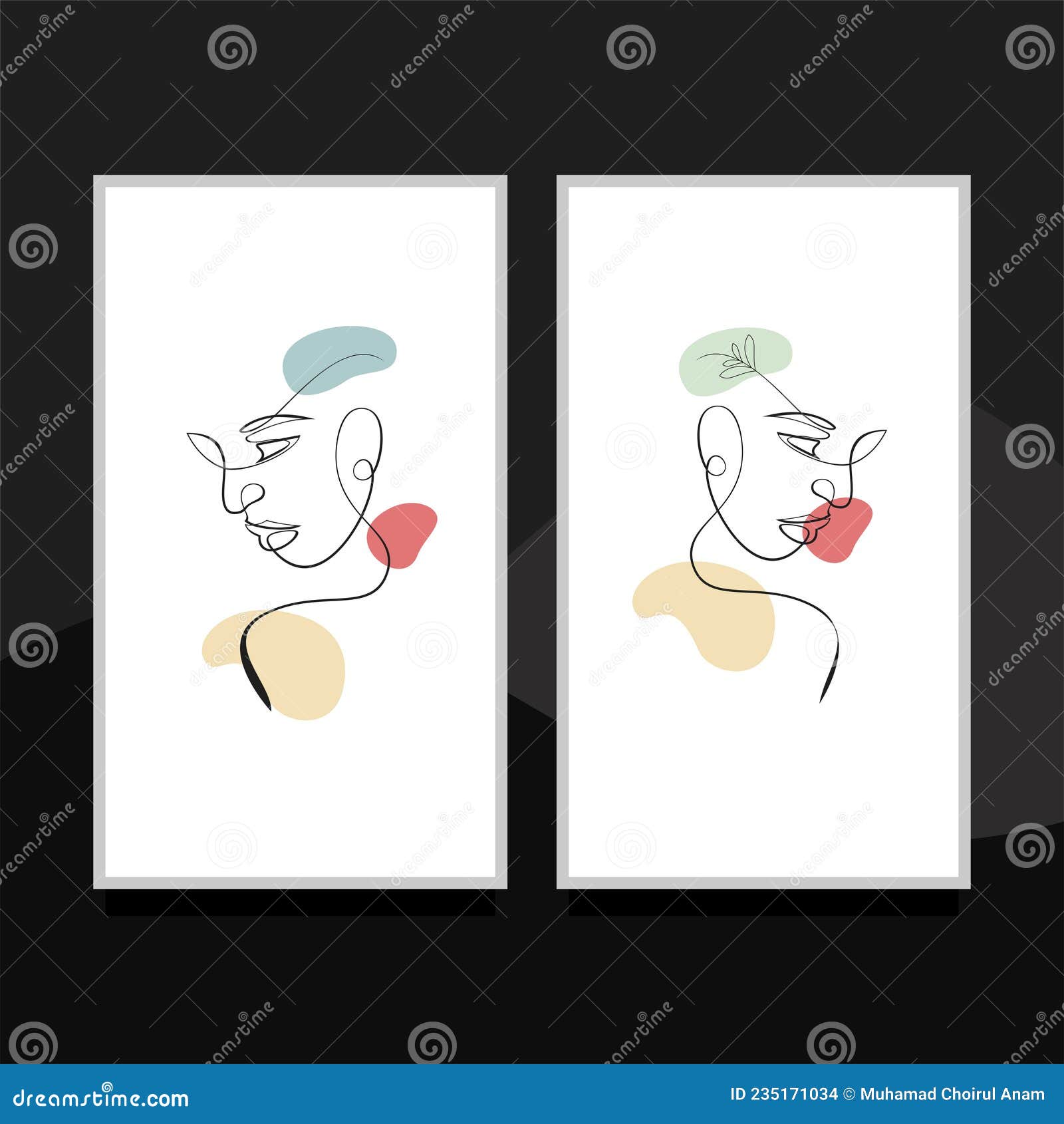 Monoline Human Illustration Free Vector Design Stock Vector ...