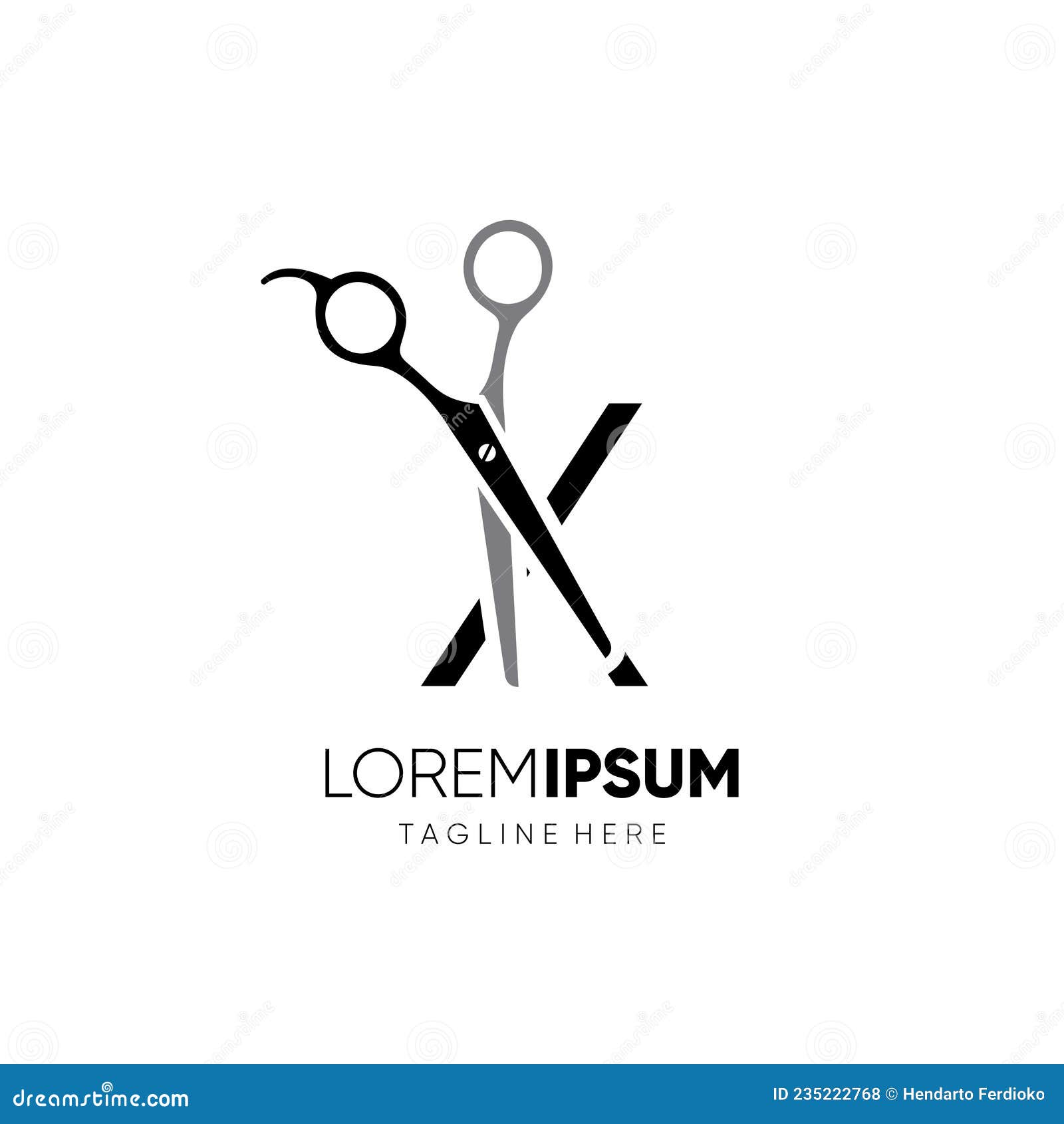 Letter Initial X Scissor Logo Design Icon Graphic Stock Vector ...