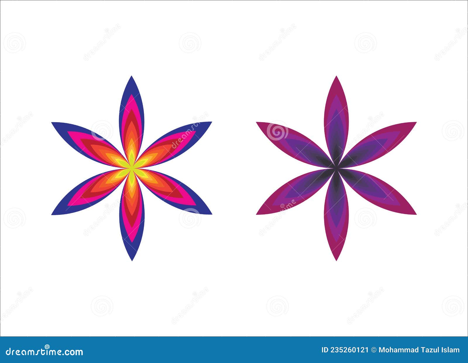 Simple Flower Design Vector Image Template Stock Vector - Illustration ...