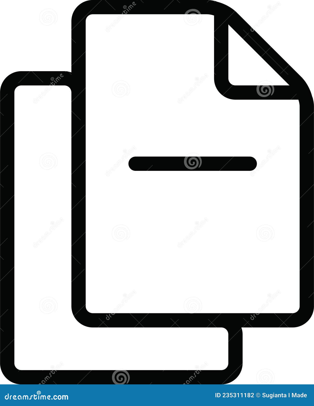 Line art copy icon vector stock vector. Illustration of outline - 235311182