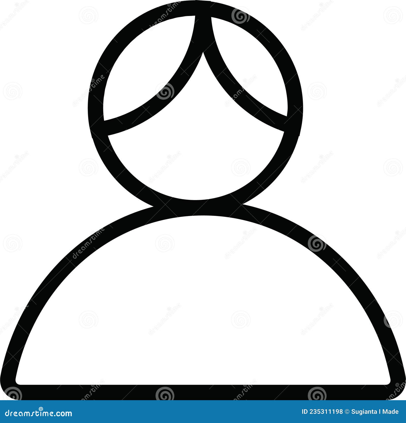 Line Art Profile Icon Vector Stock Vector - Illustration of style ...