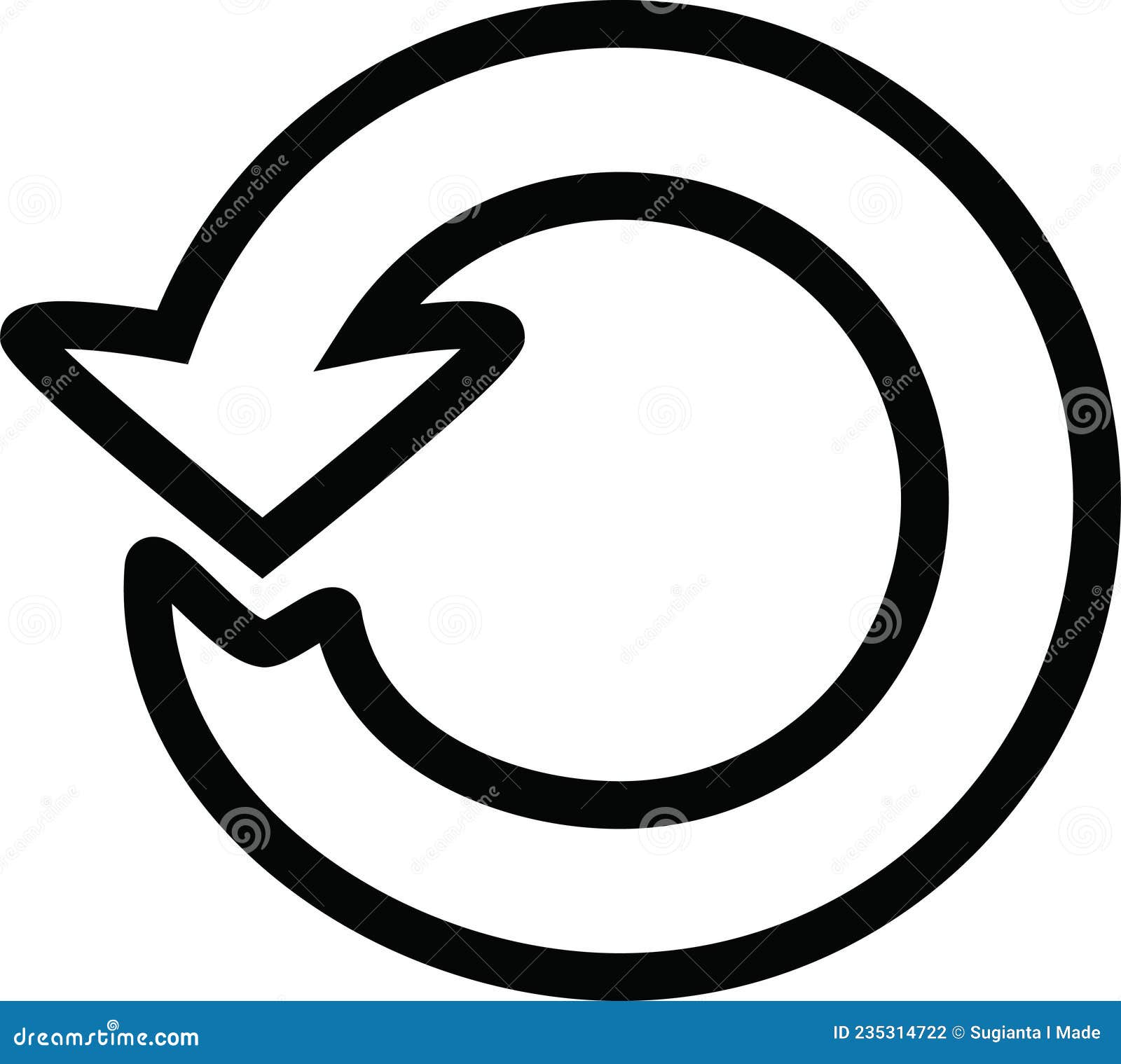 Line art undo icon vector stock vector. Illustration of deign - 235314722