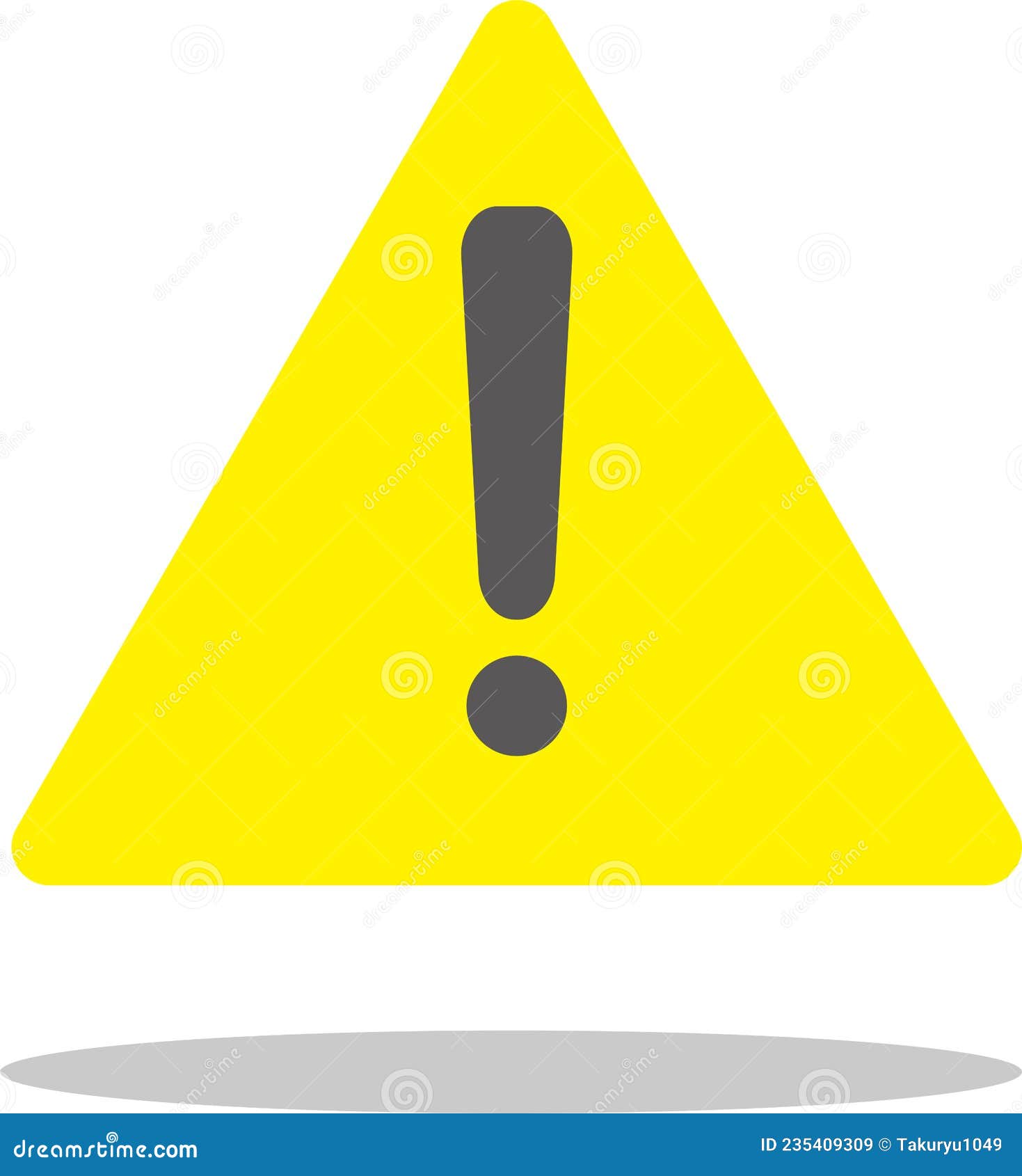 Shadow Exclamation Mark Icon. Vector. Stock Vector - Illustration of ...