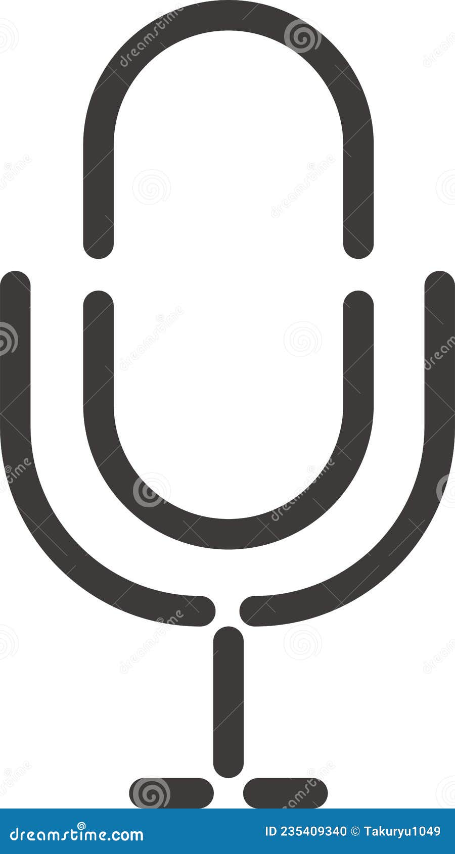 Simple Microphone Icon. Vector Illustration. Stock Vector ...