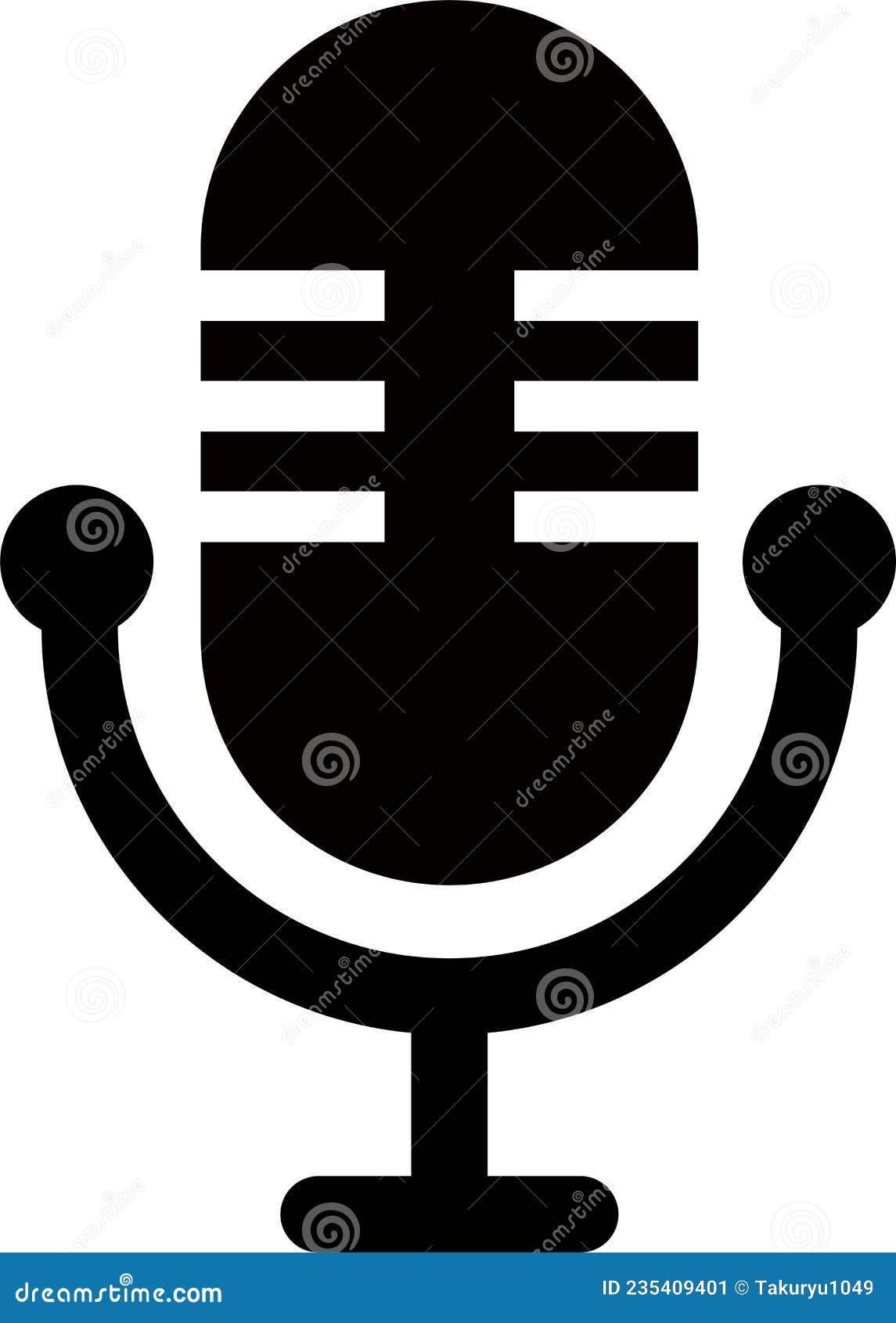 Cute Microphone Icon. Simple Vector. Stock Vector - Illustration of ...