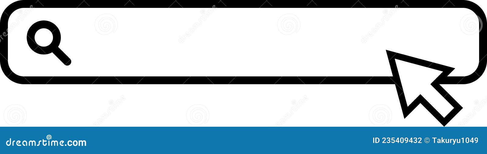 Search Box and Mouse Cursor. Simple Vector. Stock Vector - Illustration ...