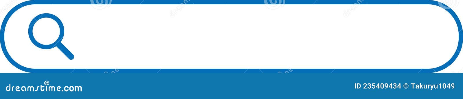 Blue Simple Search Bar. Search Box Vector. Stock Vector - Illustration ...