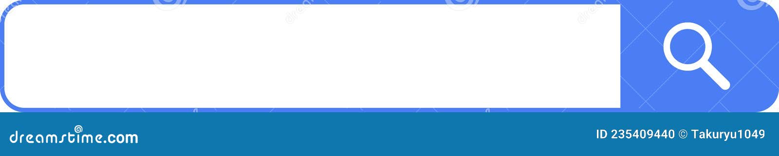 Magnifying Glass and Blue Search Box. Vector. Stock Vector ...