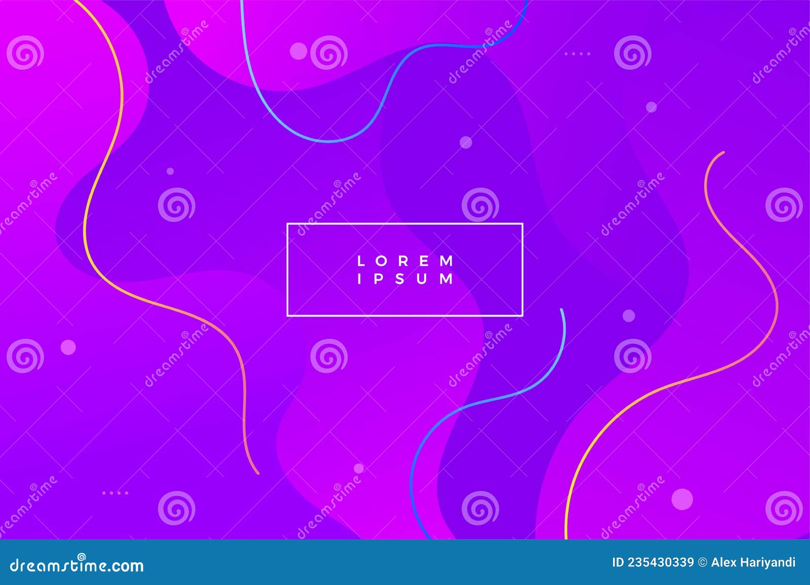 Wavy Geometric Background. Trendy Gradient Color Shapes Composition ...
