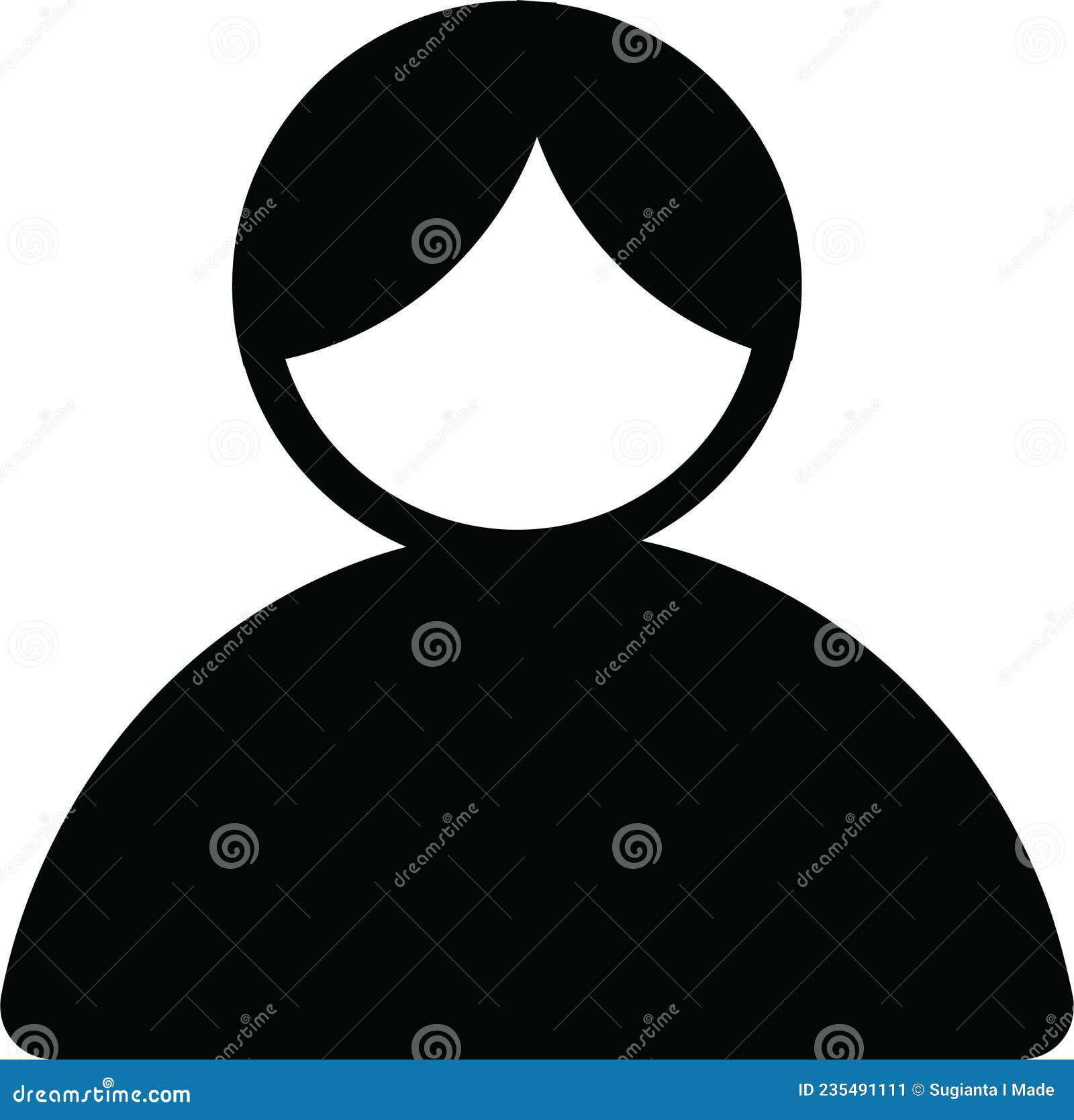 Solid profile icon vector stock vector. Illustration of website - 235491111