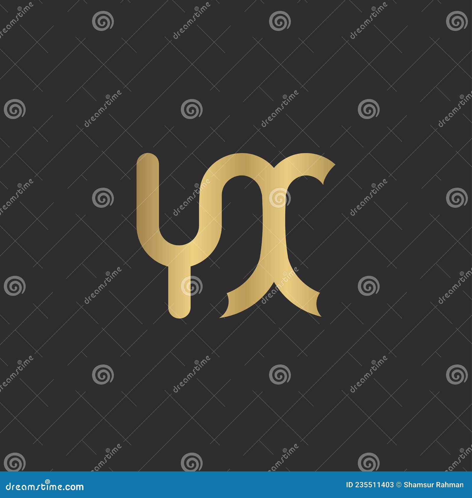 Alphabet Initials Logo YX, XY, X and Y Stock Vector - Illustration of ...