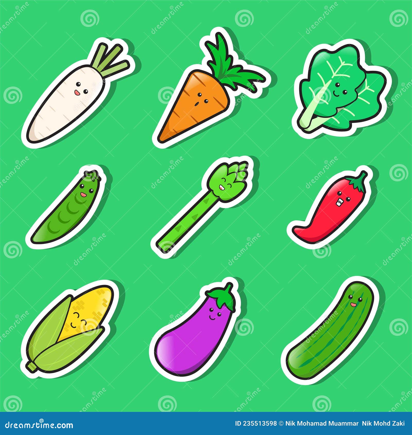 Peapod Cute Kawaii App Character Cartoon Vector | CartoonDealer.com ...