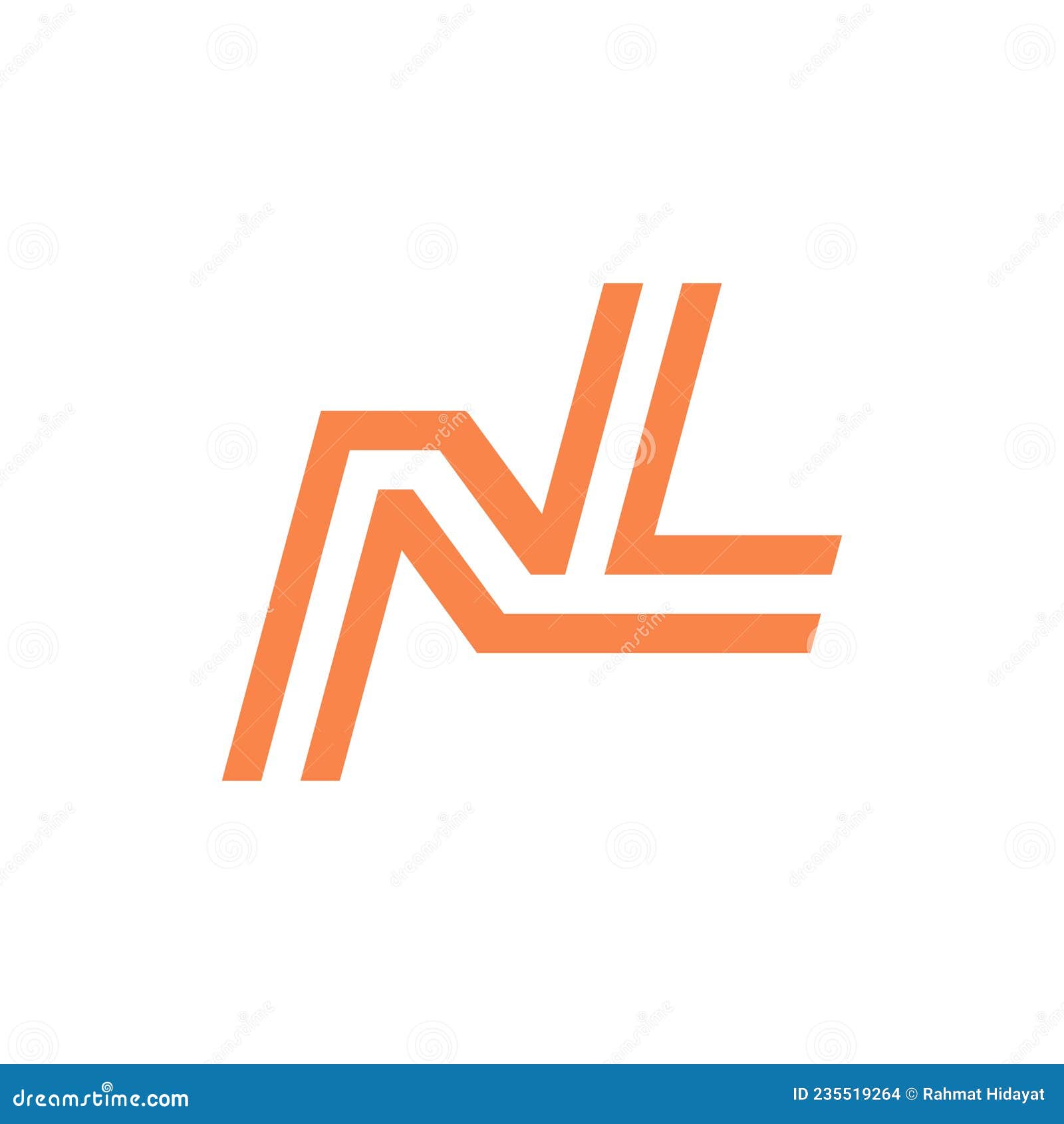 Logo or Icon Letter NL stock vector. Illustration of alphabet - 235519264