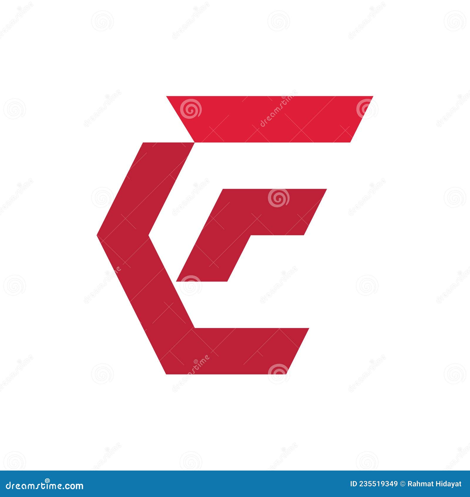 Logo or Icon Letter CF stock vector. Illustration of brand - 235519349