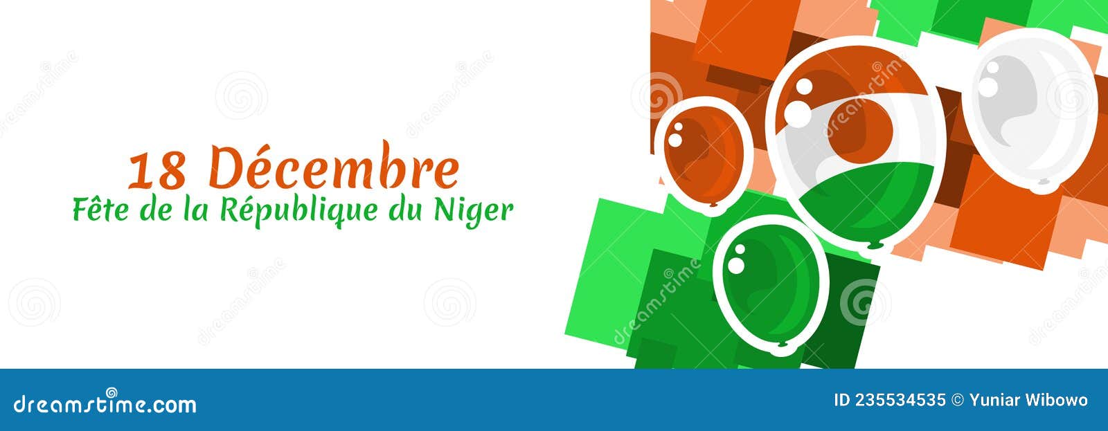 Translation: December 18, Republic Day of Niger. Vector Illustration ...