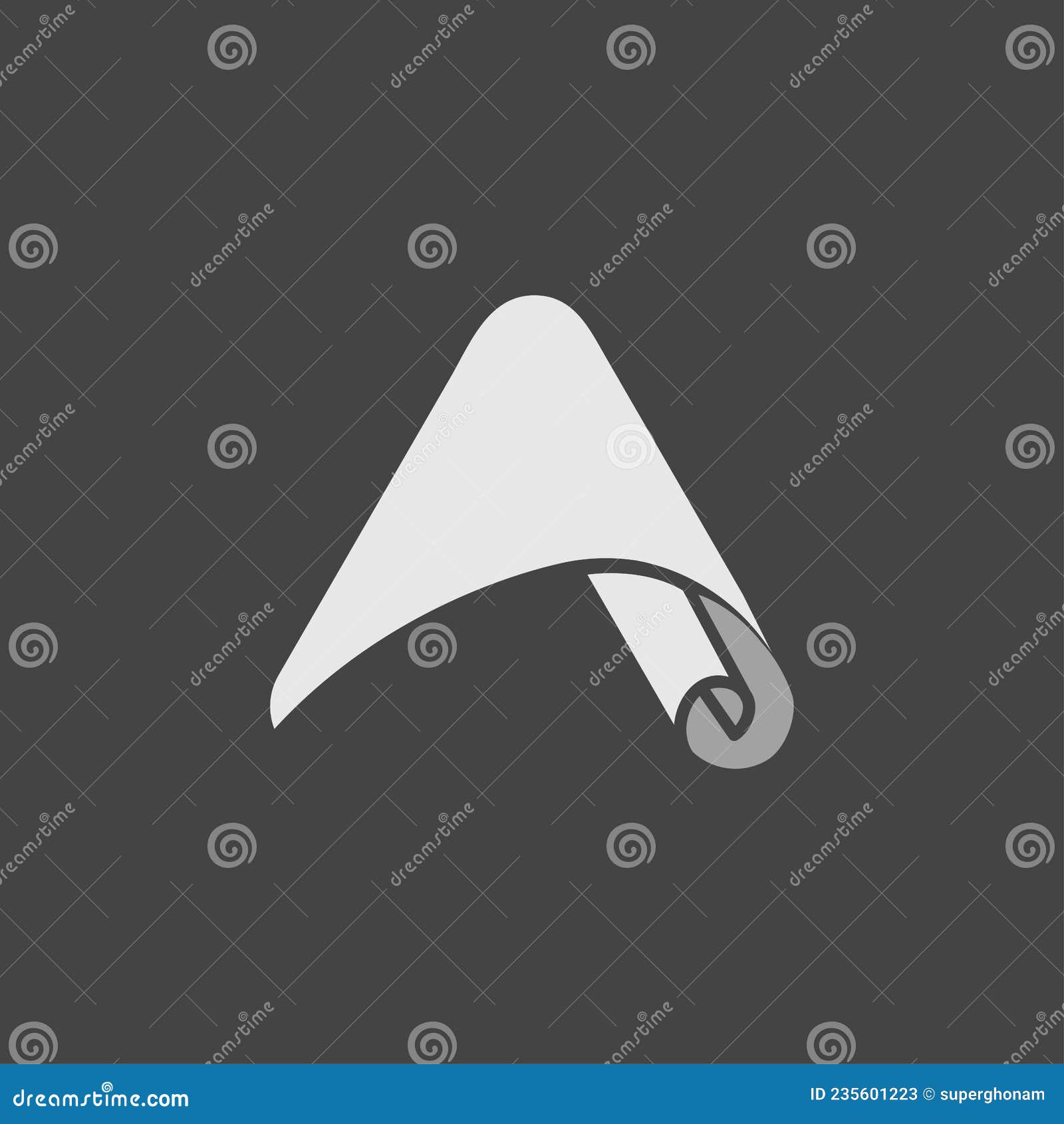 Letter a paper logo design stock vector. Illustration of abstract ...