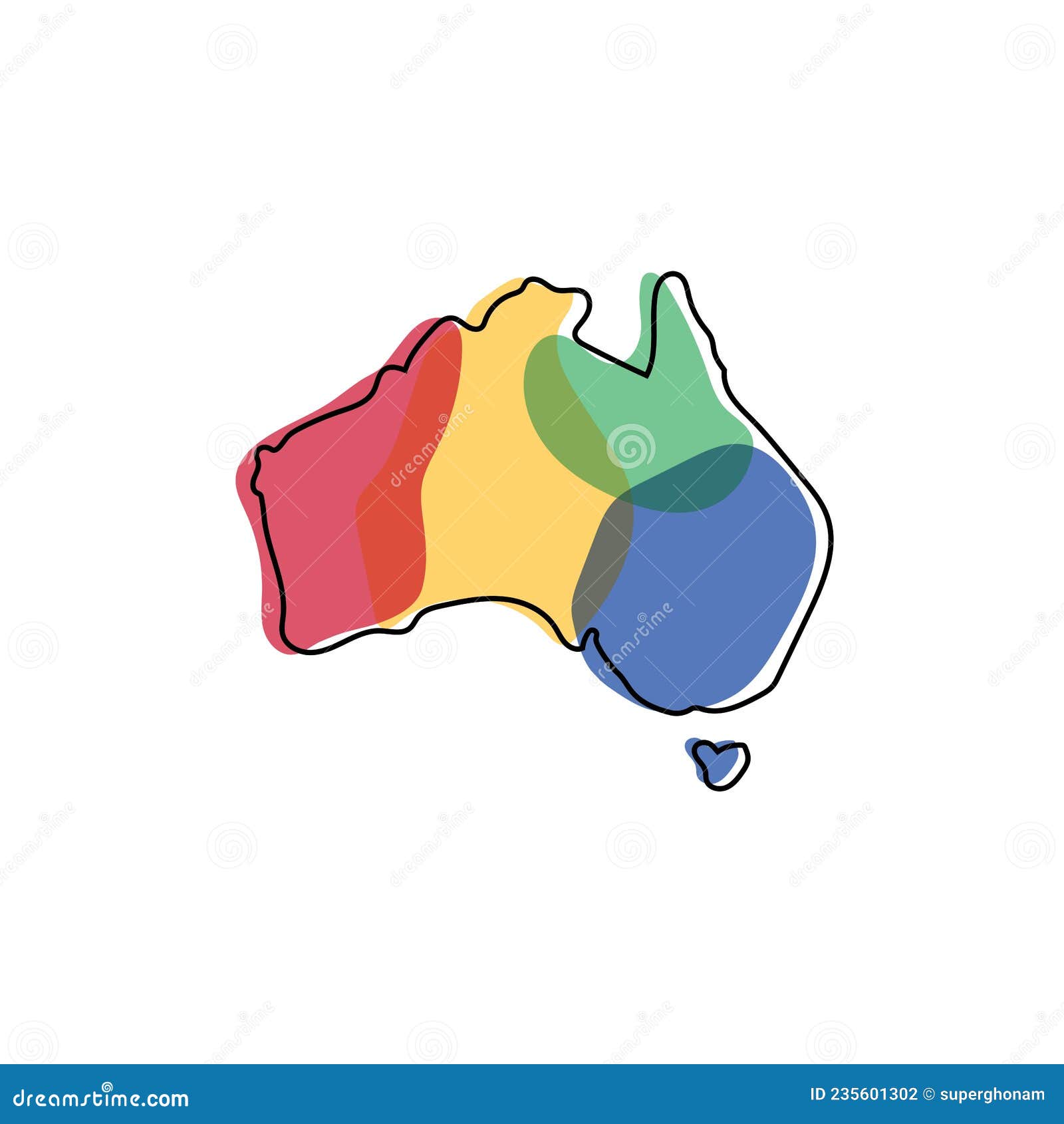 Australia Map Logo Design Illustration Template Stock Vector ...