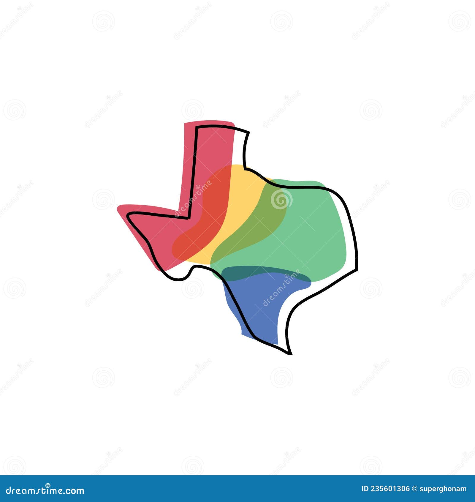 Texas Map Logo Design Illustration Template Stock Vector - Illustration ...