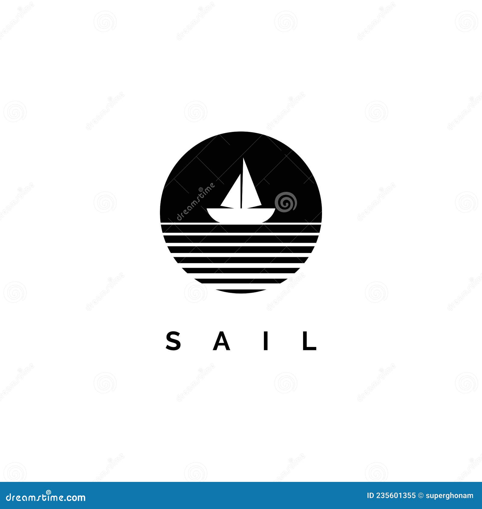 Sailing Logo Design Illustration Vector Template Stock Vector ...