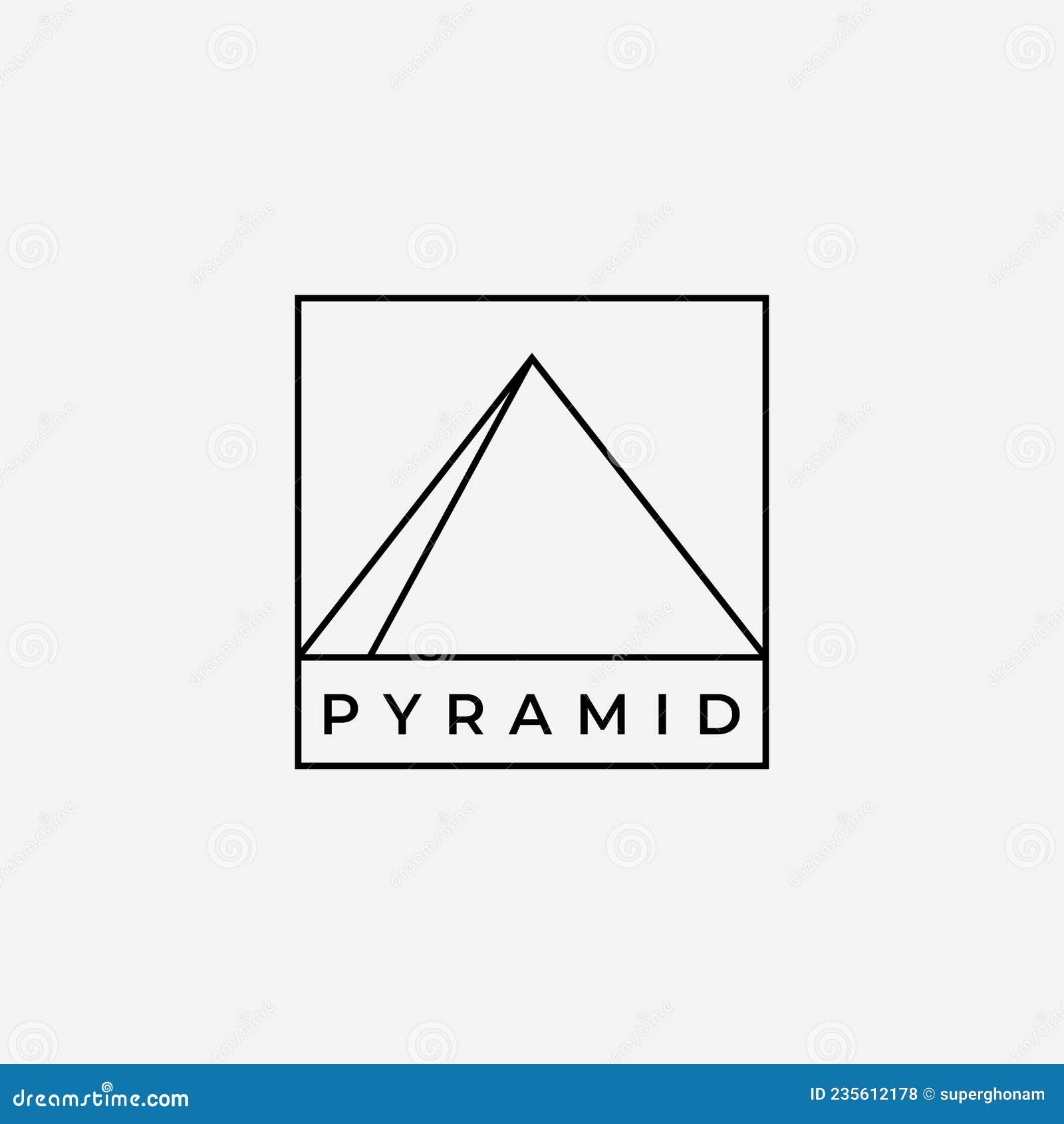 Pyramid Logo Design Symbol Illustration Vector Template Stock Vector ...