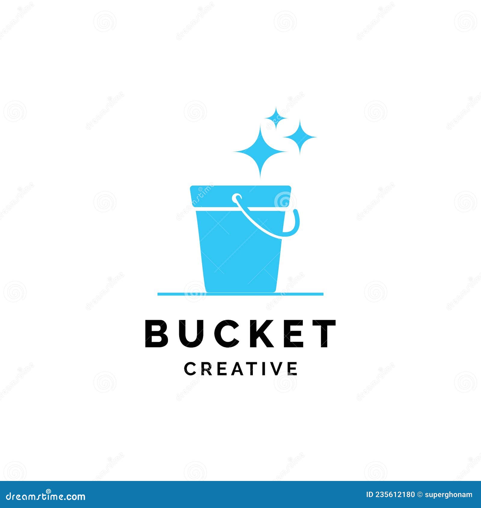 Bucket Logo Design Symbol Vector Template Stock Vector - Illustration ...