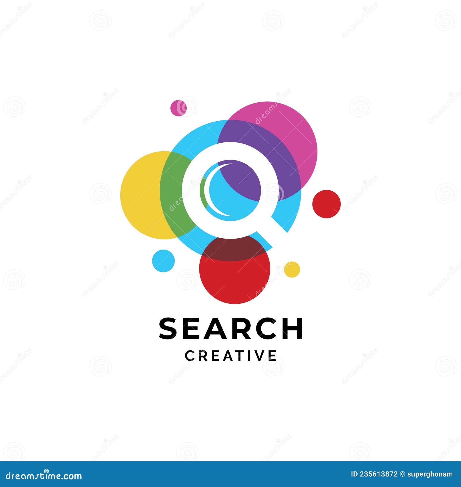 Search Color Illustration Logo Design Vector Template Stock Vector ...