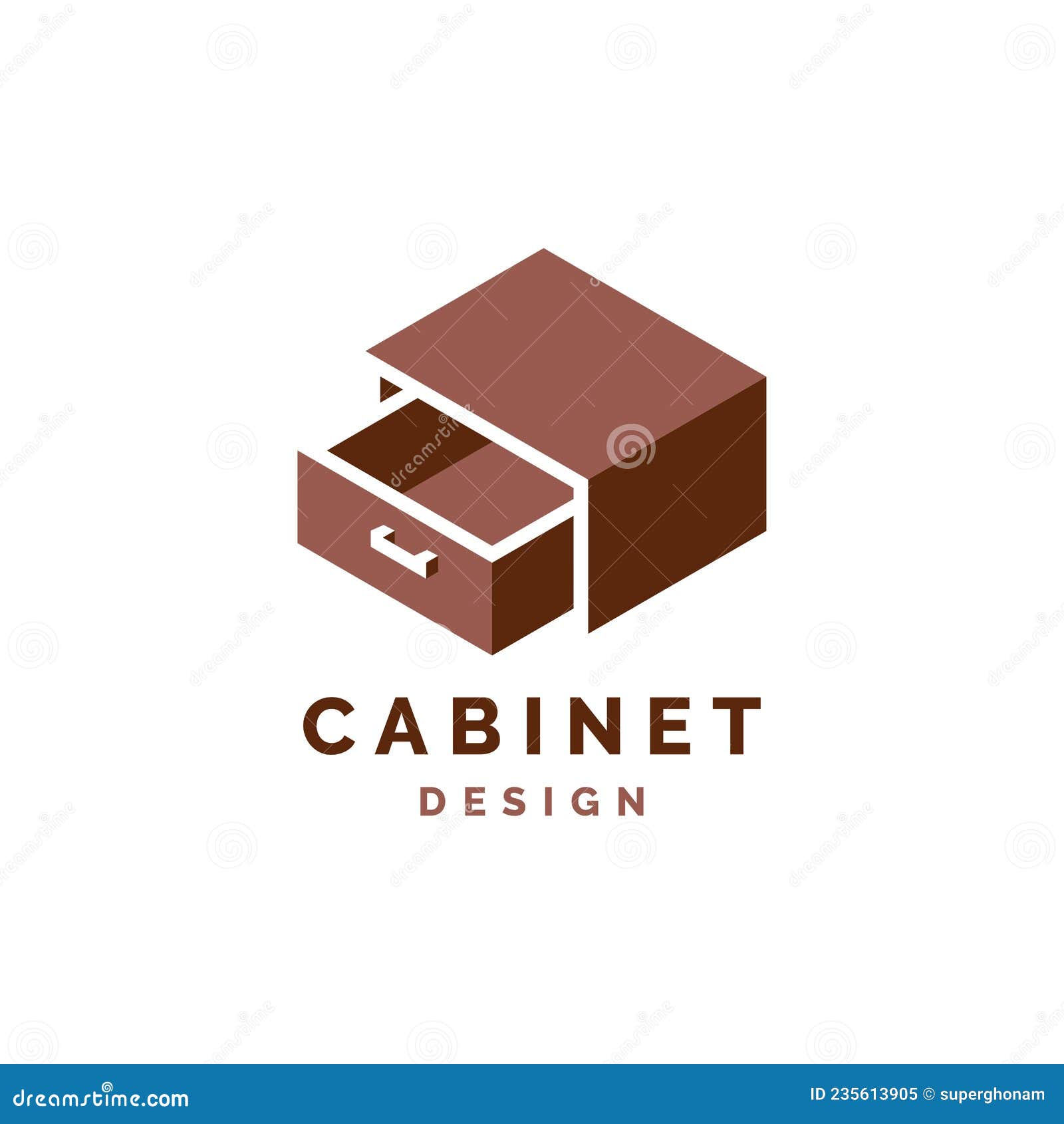 Cabinet Logo Design Furniture Illustration Vector Template Stock Vector ...