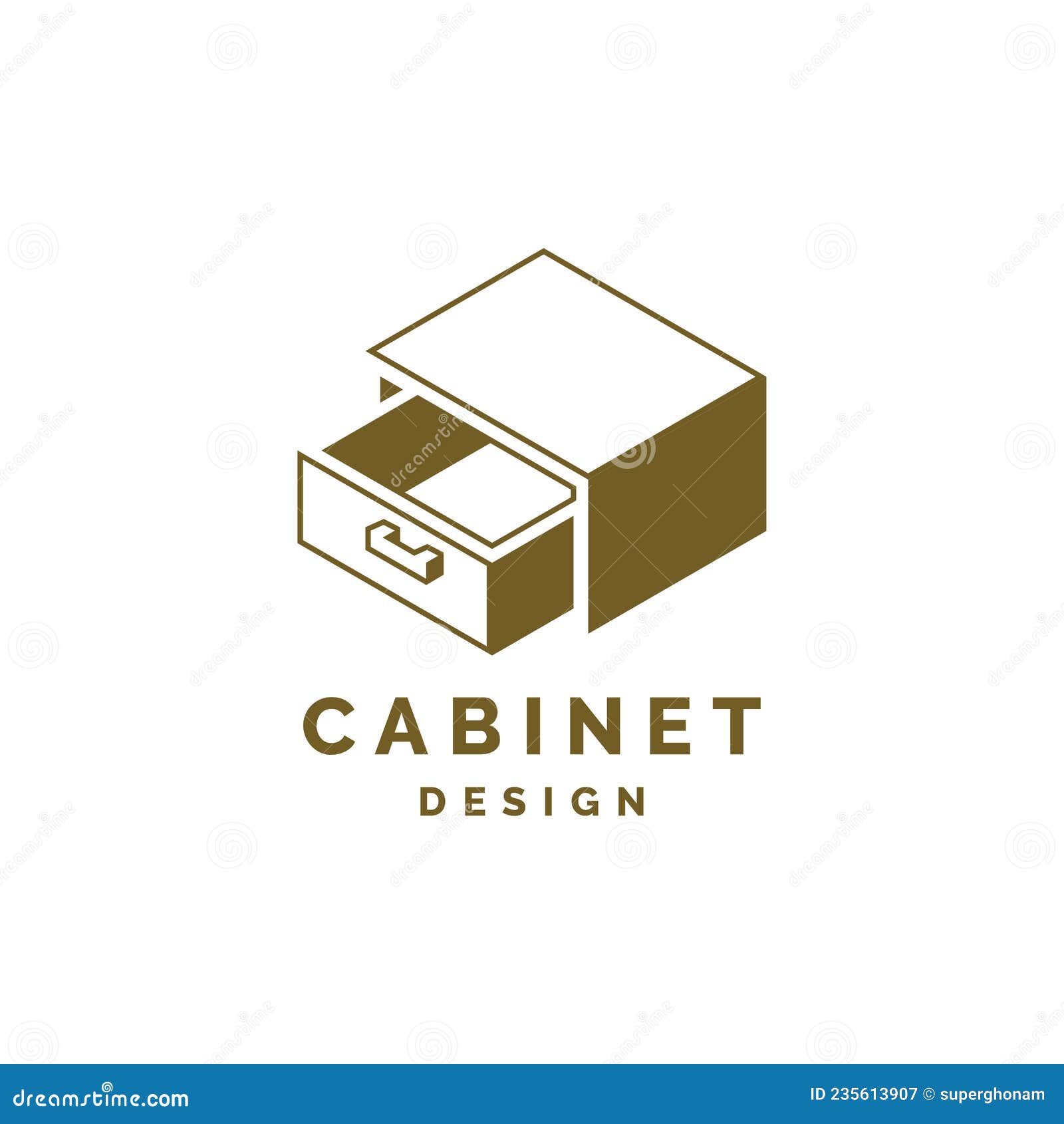 Cabinet Logo Design Furniture Illustration Vector Template Stock Vector ...