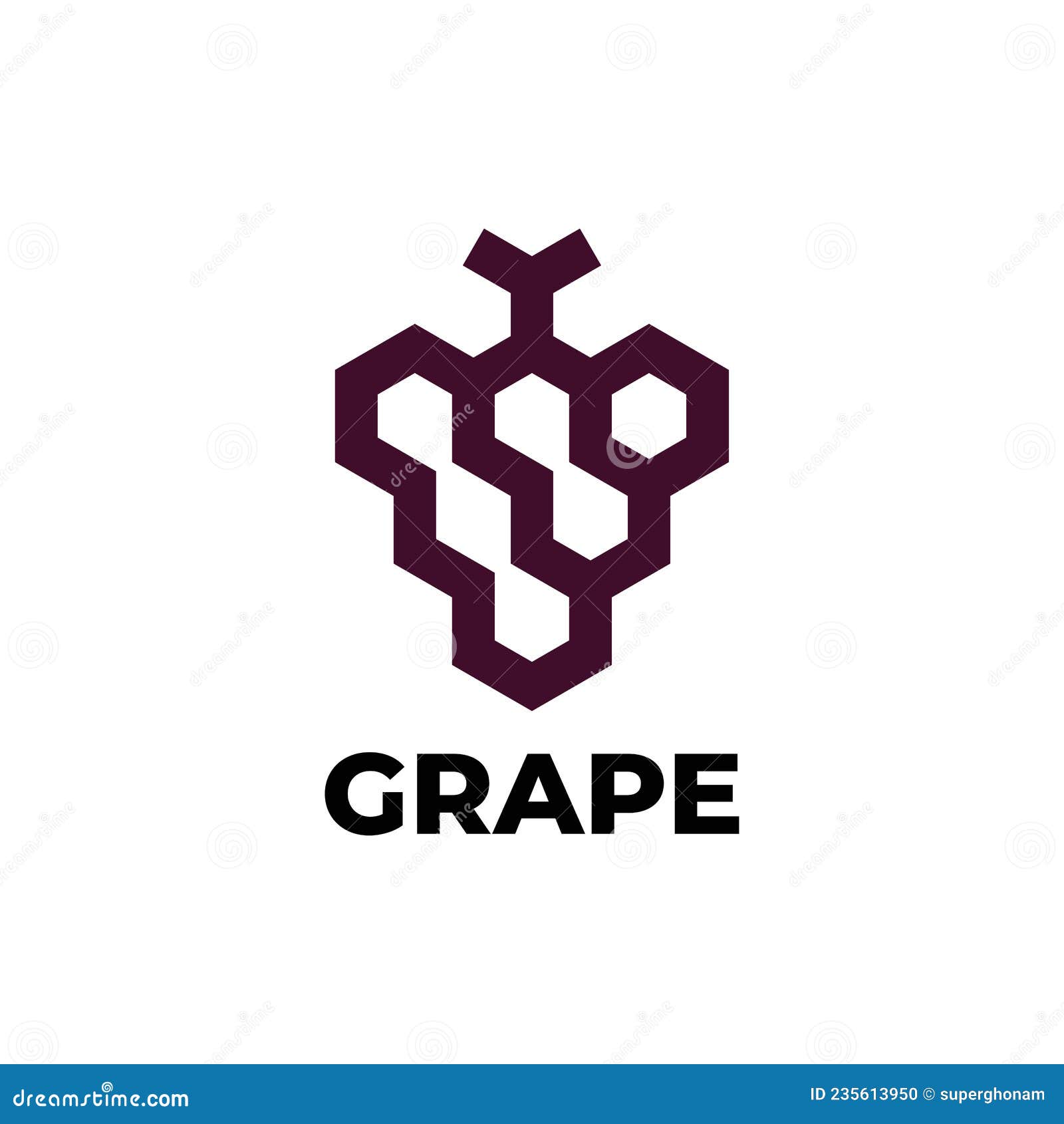Grapes Logo Design Illustration Vector Template Stock Vector ...
