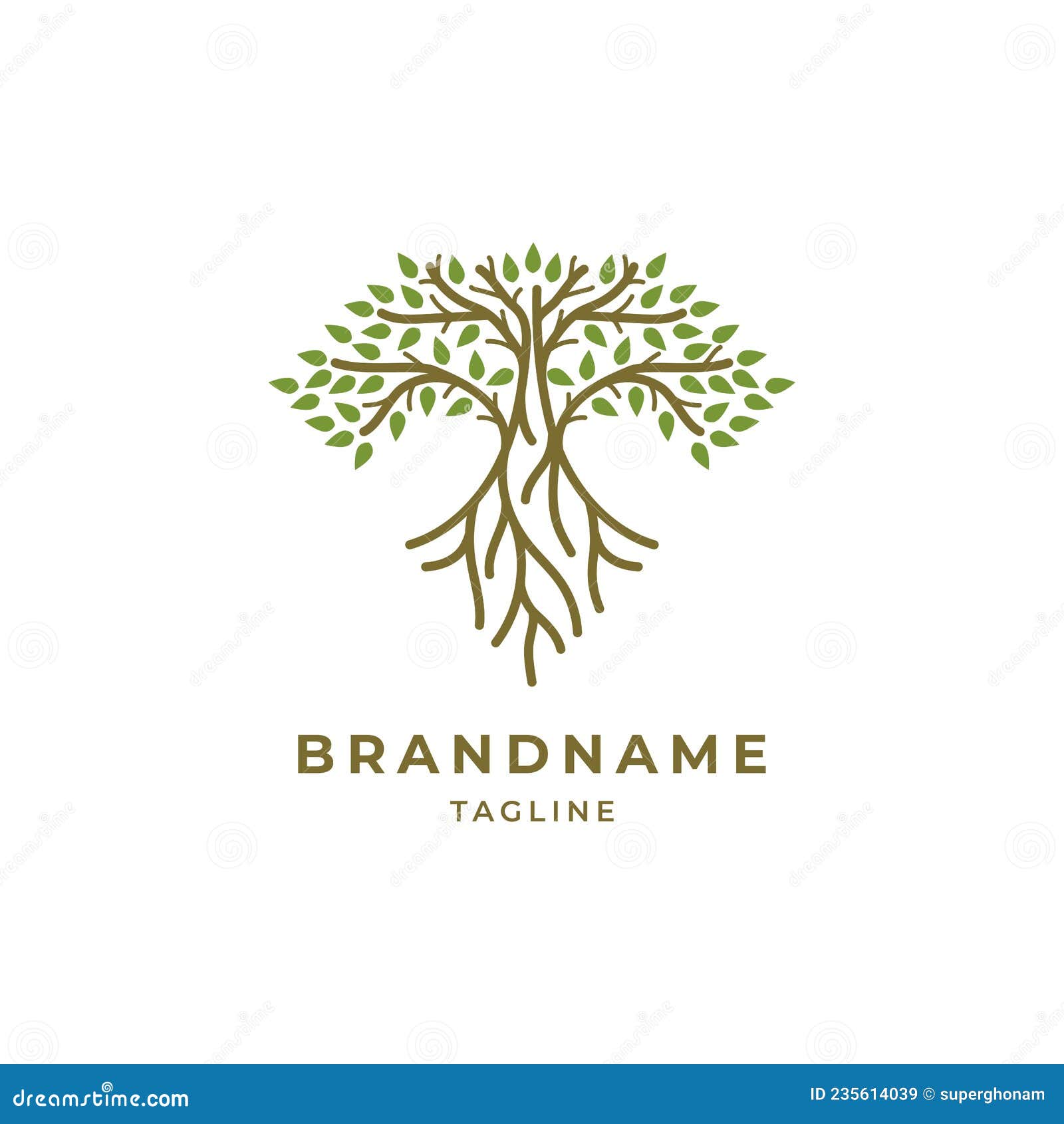 Diamond Tree Logo Design Illustration Vector Template Stock Vector ...