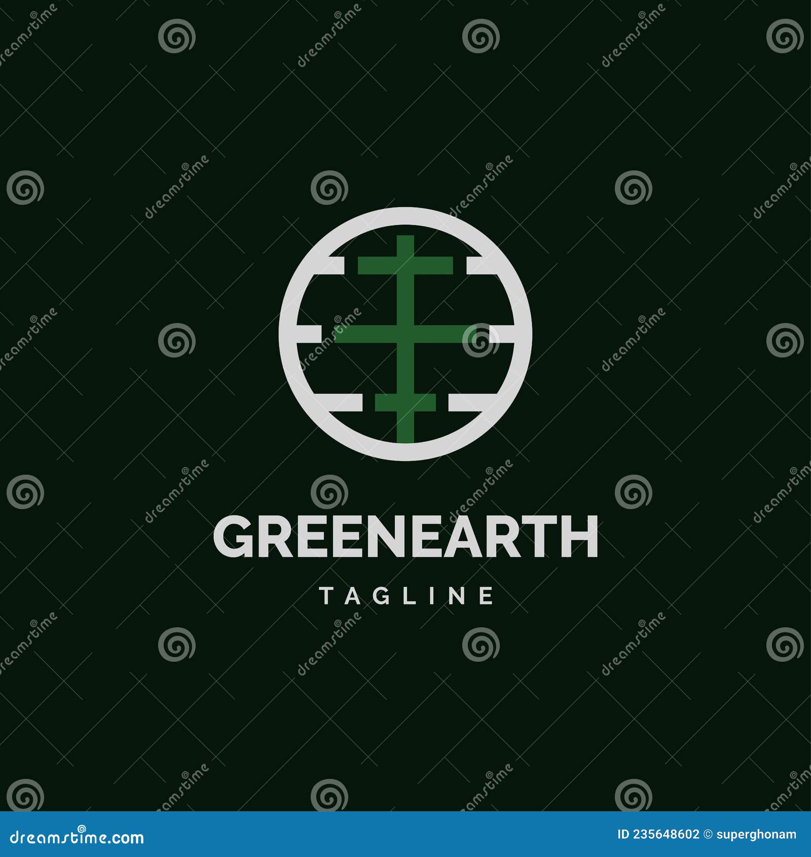 Green Earth Logo Design Illustration Vector Template Stock Vector ...