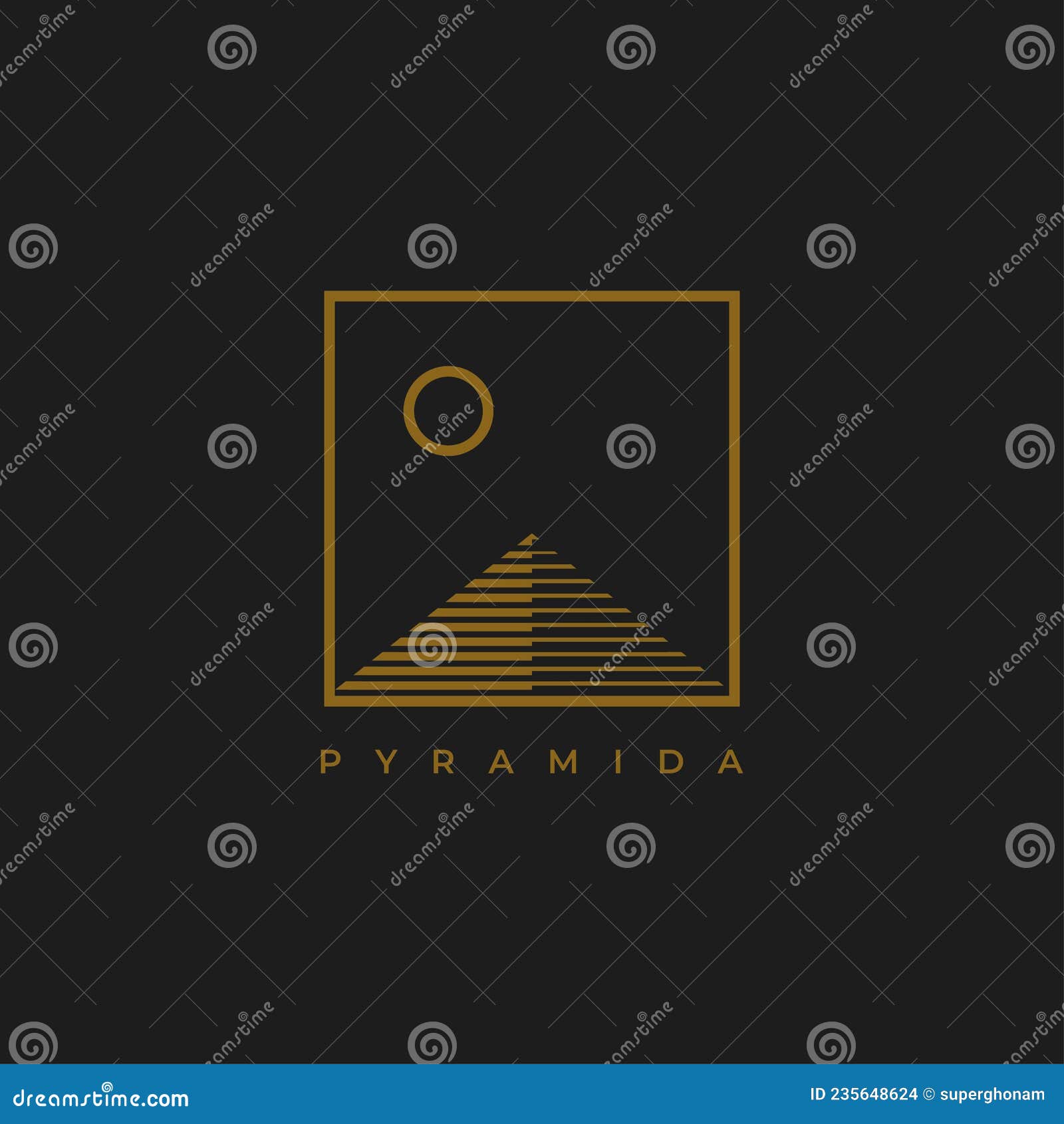 Pyramid Logo Design Illustration Vector Template Stock Vector ...