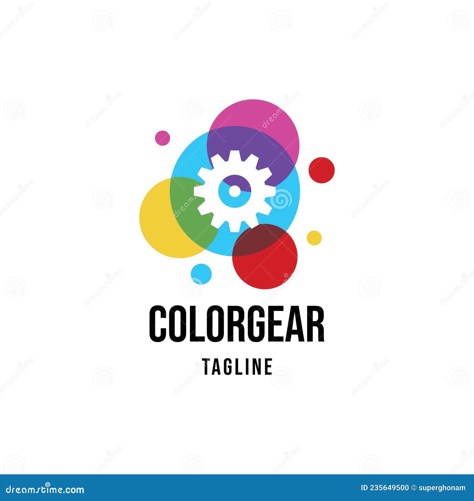Color Gear Logo Design Illustration Vector Template Stock Vector ...