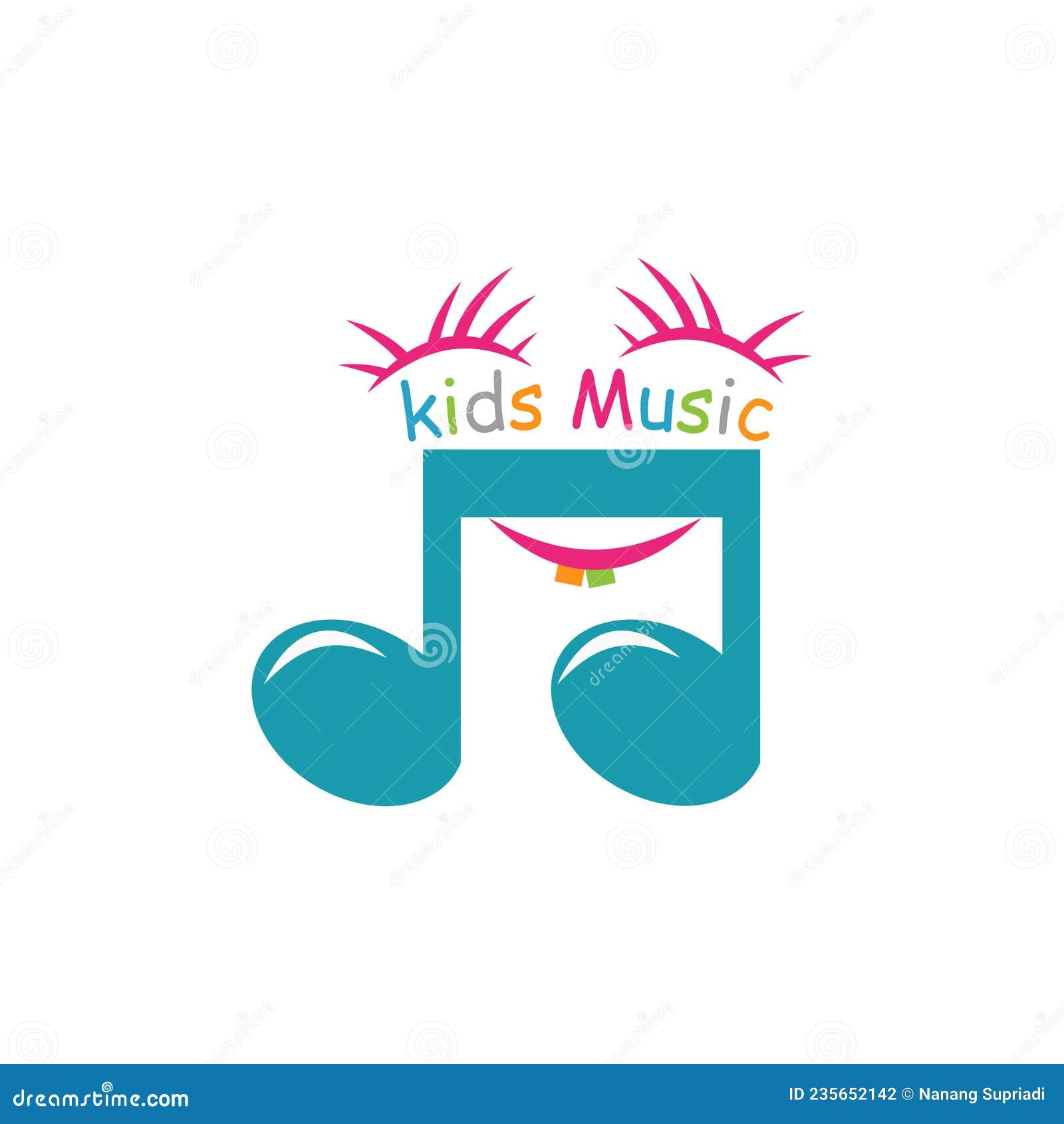 Kids music logo stock vector. Illustration of kids, graphic - 235652142